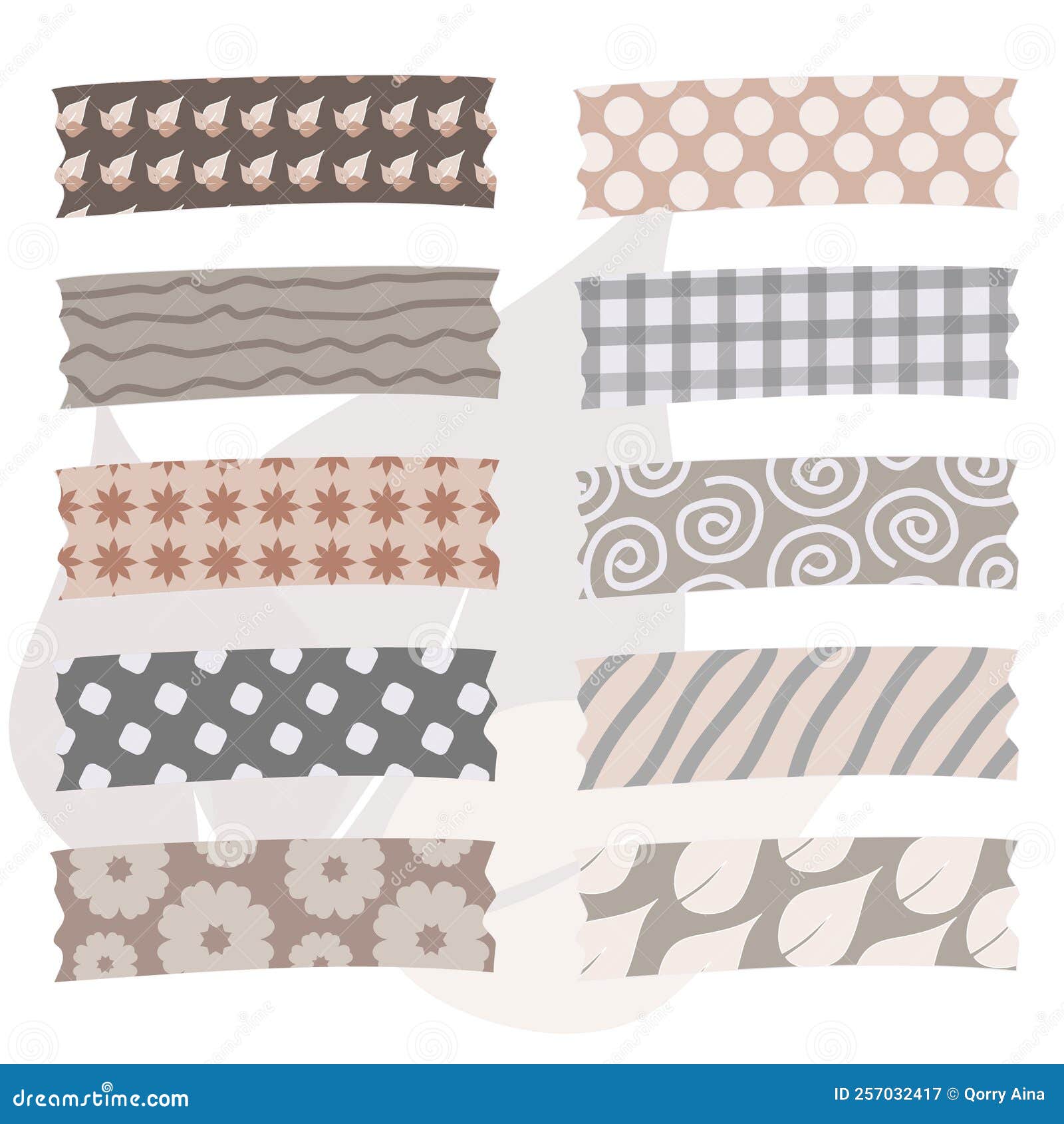 Set of Labels, Tapes with Paterns for Notes, Notebook, Aesthetic ...