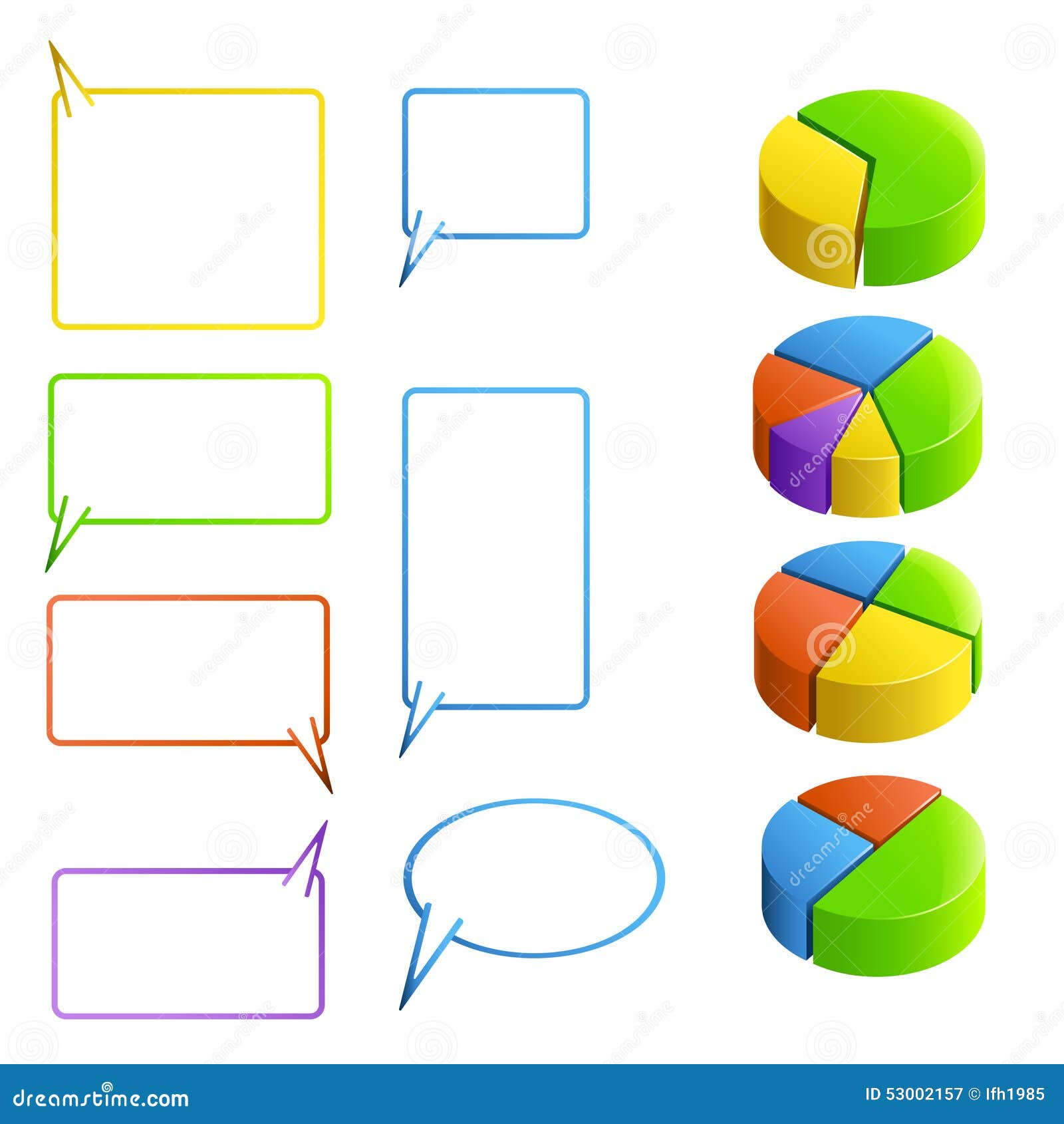 Set with labels to diagram stock vector. Illustration of growth - 53002157