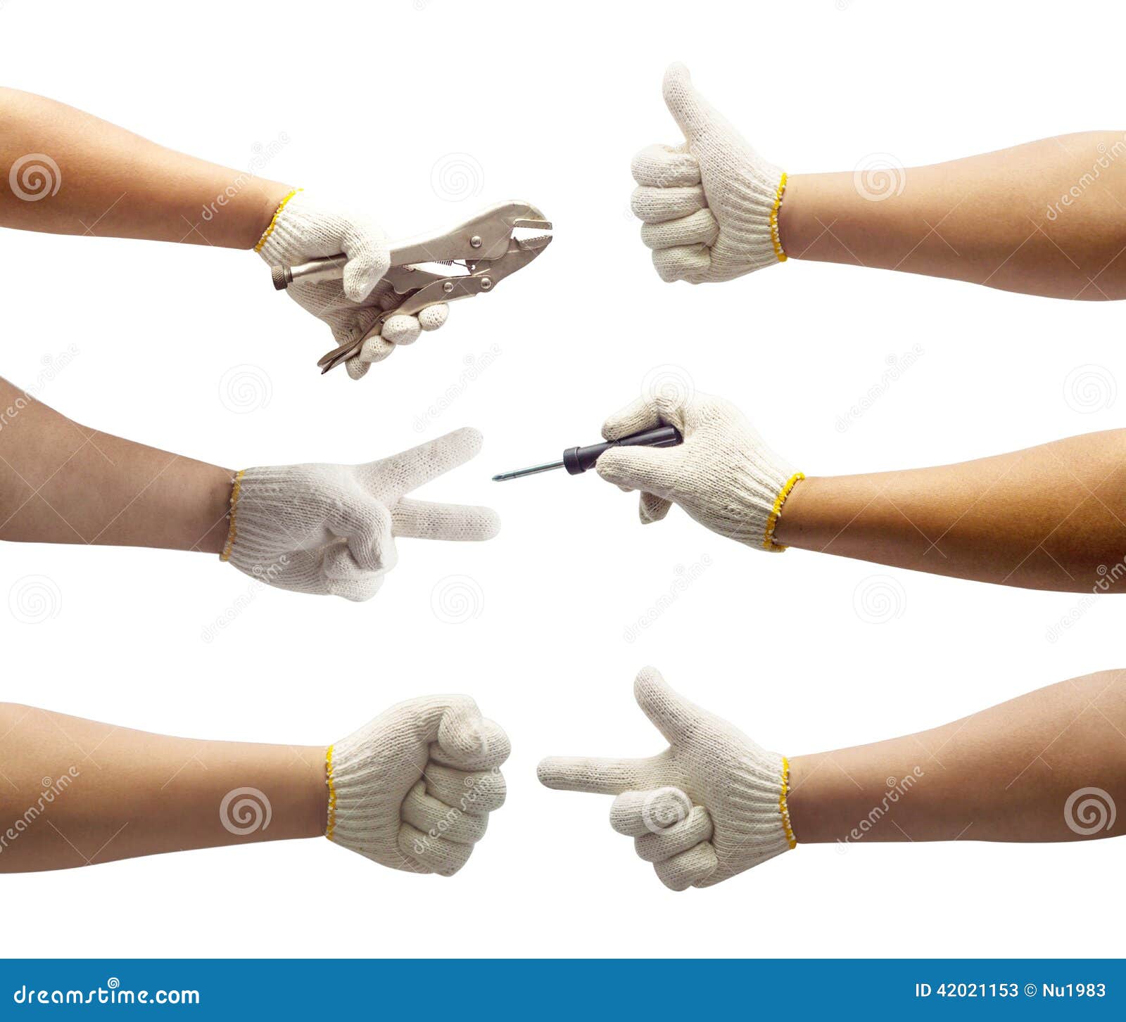 Set of labor hand stock image. Image of wrench, screwdriver - 42021153