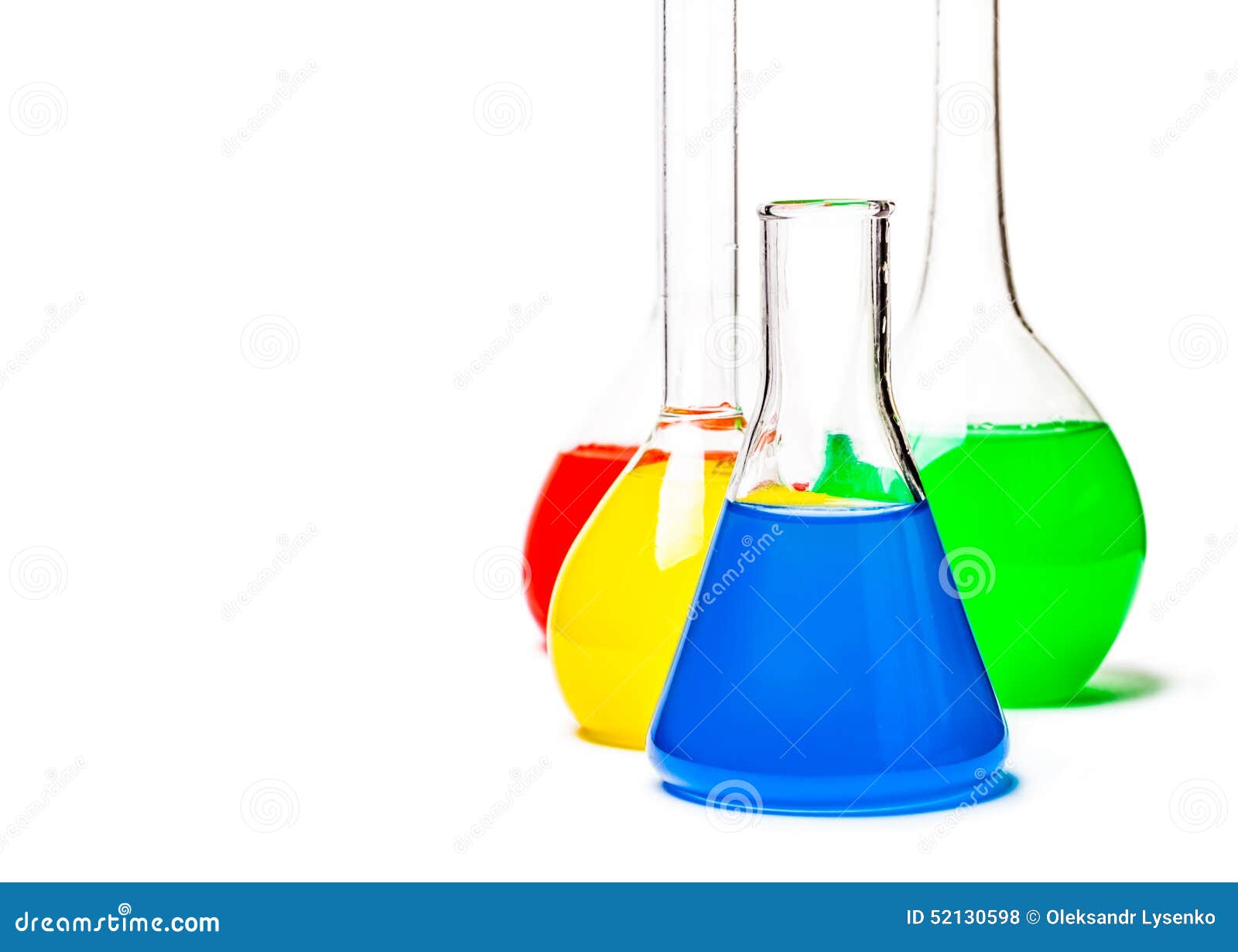 Set of laboratory flasks stock photo. Image of liquid - 52130598