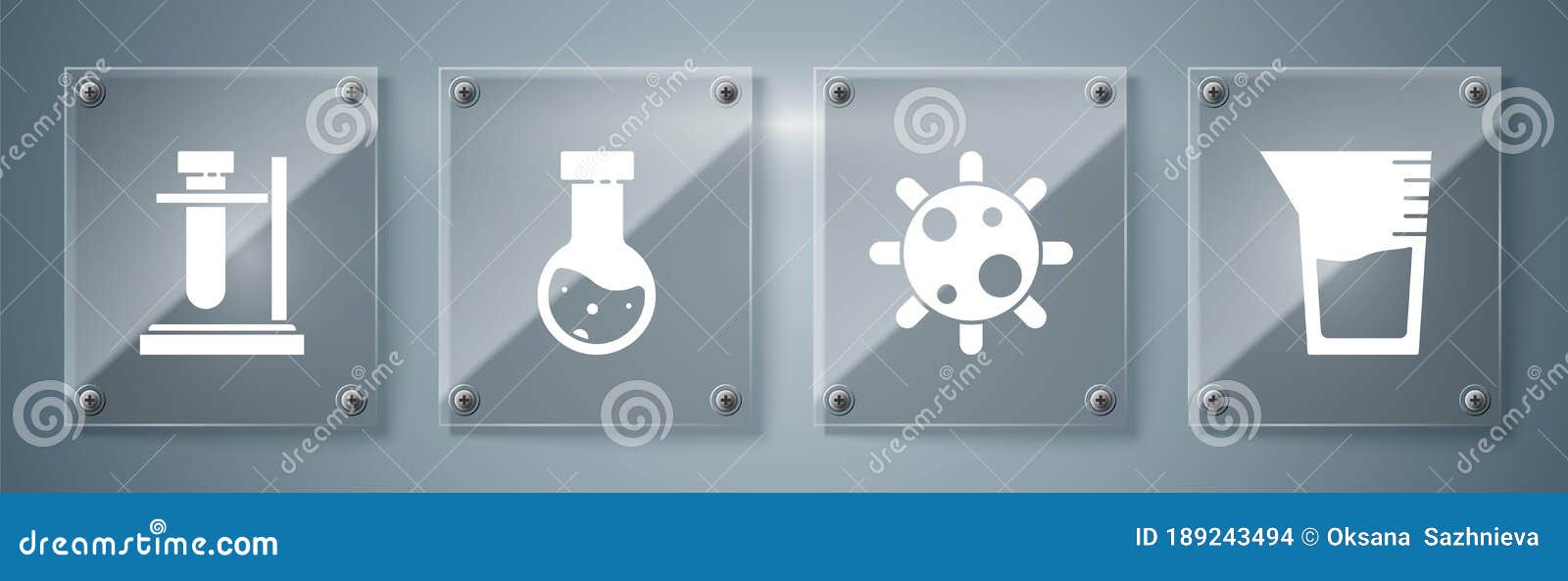 Set Bacteria, Test Tube And Flask, DNA Symbol, Chemical Formula, Solar ... Set Bacteria, Test Tube And Flask, DNA Symbol, Chemical Formula, Solar ...