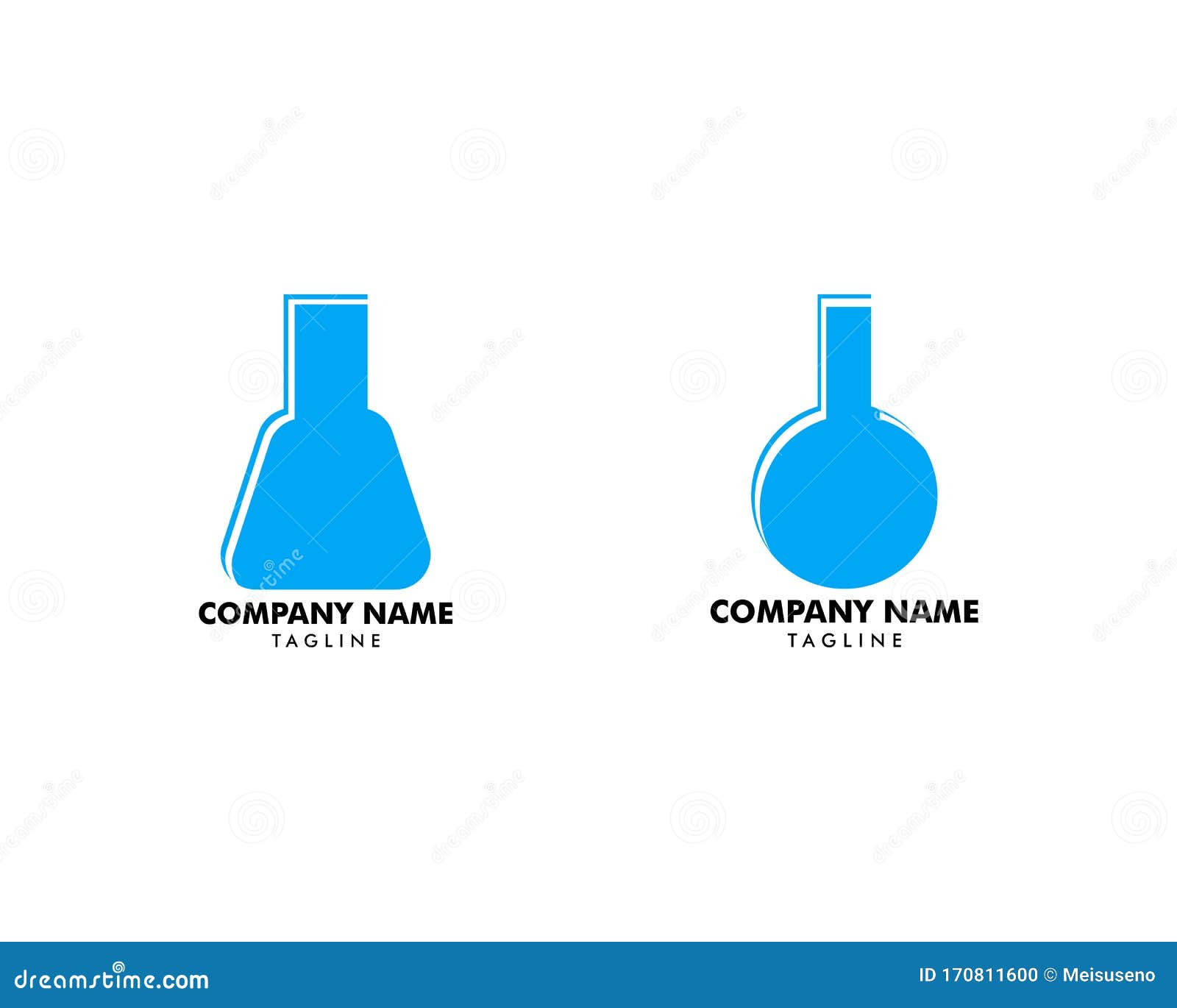 Set of Laboratory Glassware Vector Logo Template Design Element Stock ...