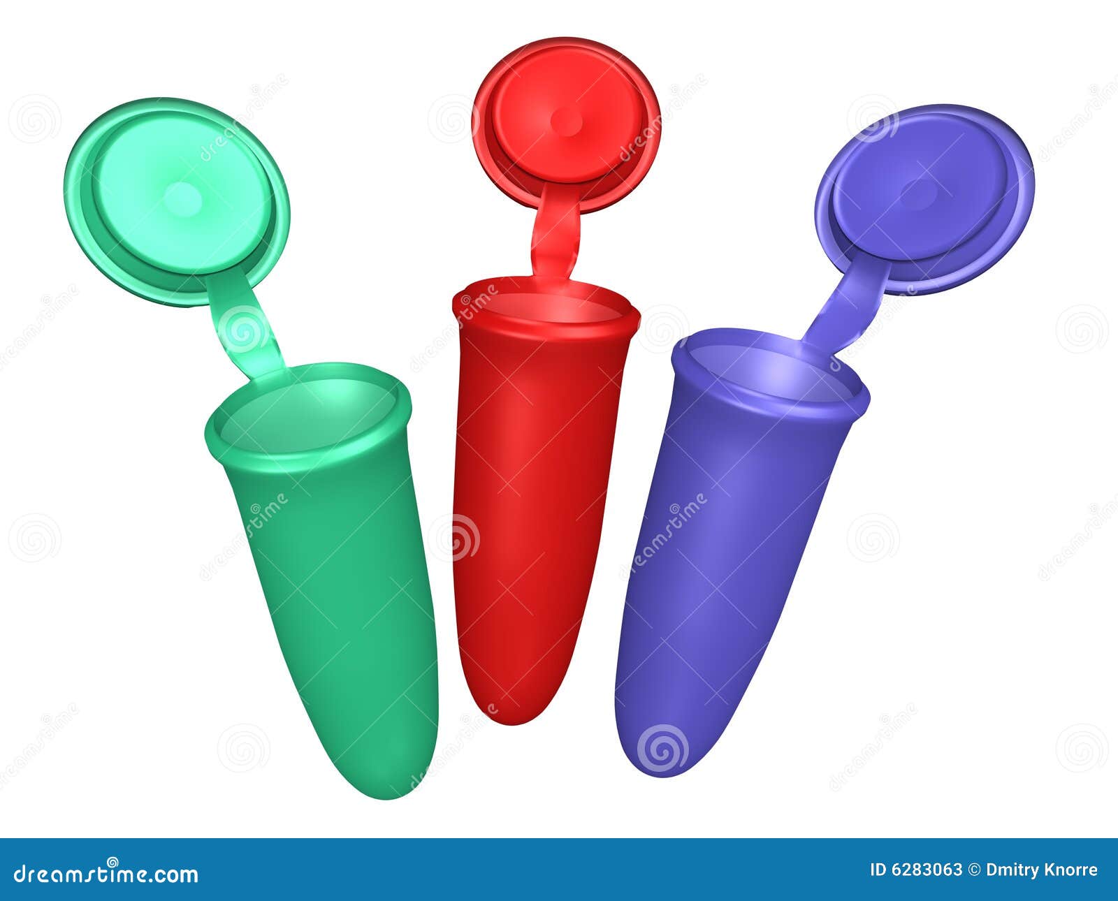 Set of Laboratory Microtubes Stock Illustration - Illustration of macro ...