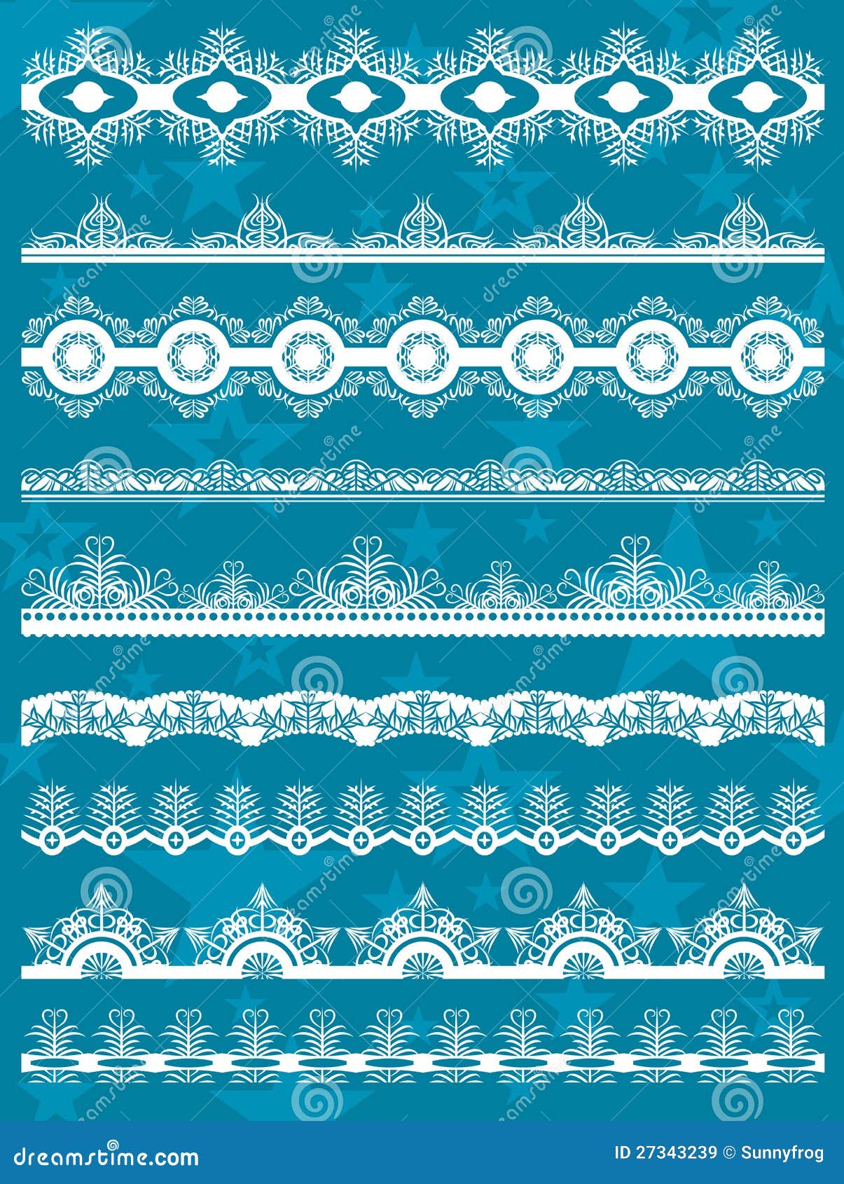Set of Lace Paper for Christmas, Vector Stock Vector - Illustration of ...