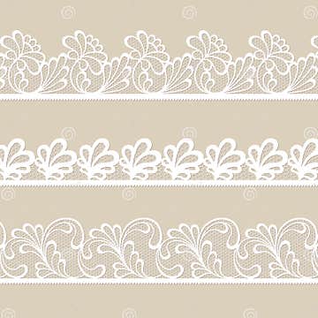 Set of lace vector borders stock vector. Illustration of line - 41642813