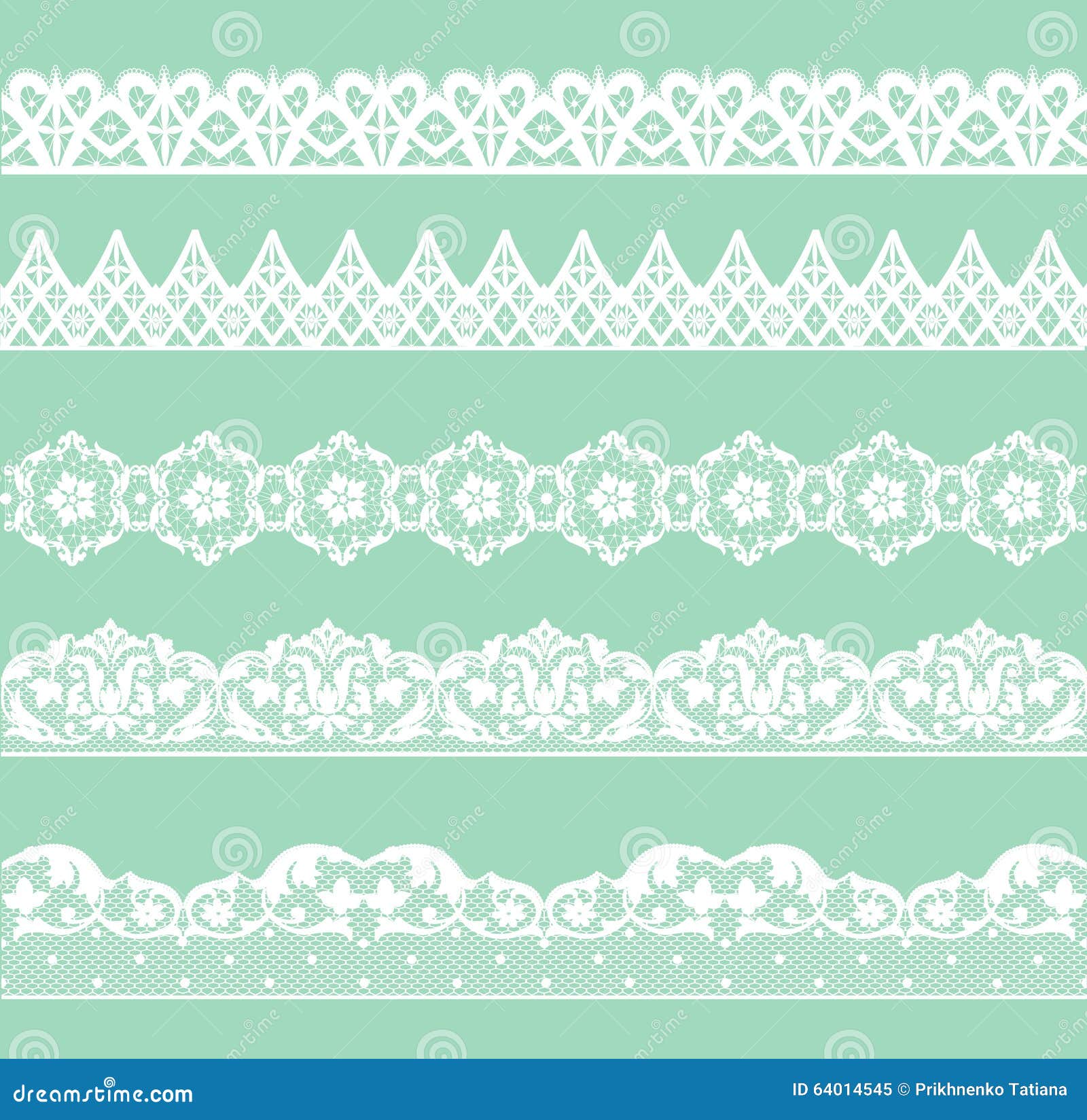 Set of lacy borders stock vector. Illustration of border - 64014545