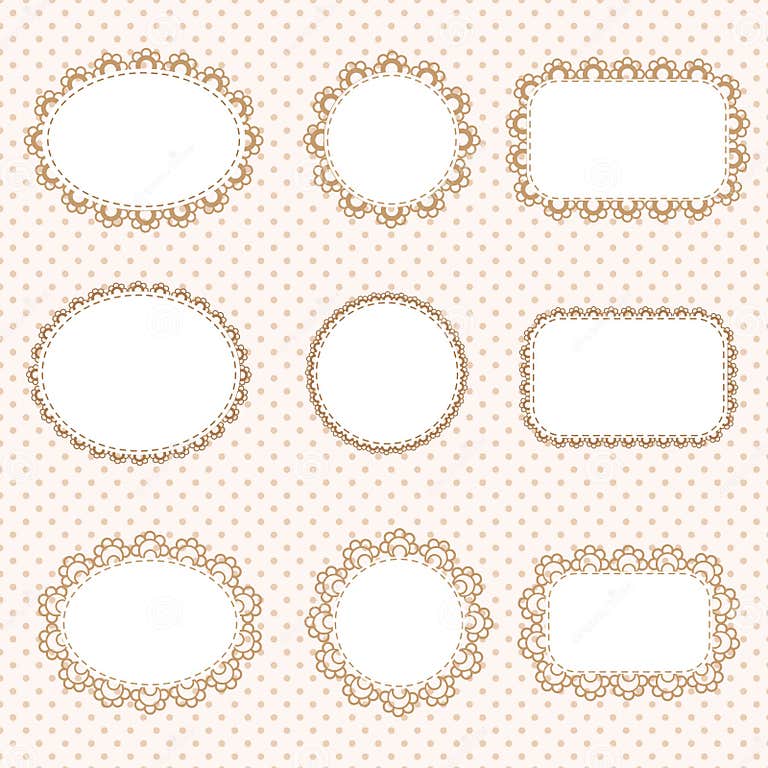 Set of lacy labels stock vector. Illustration of template - 26121865