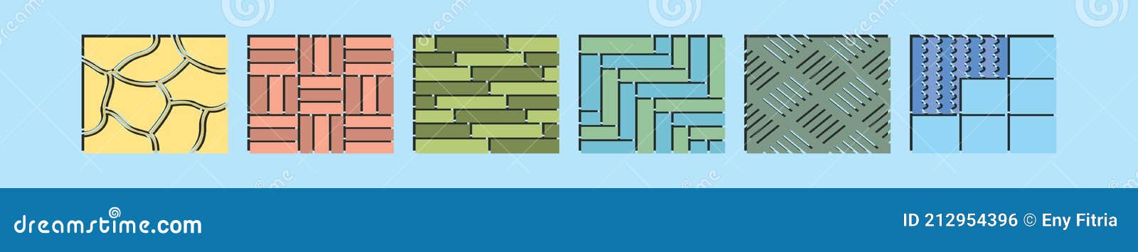 Set of Laminate Cartoon Icon Design Template with Various Models ...