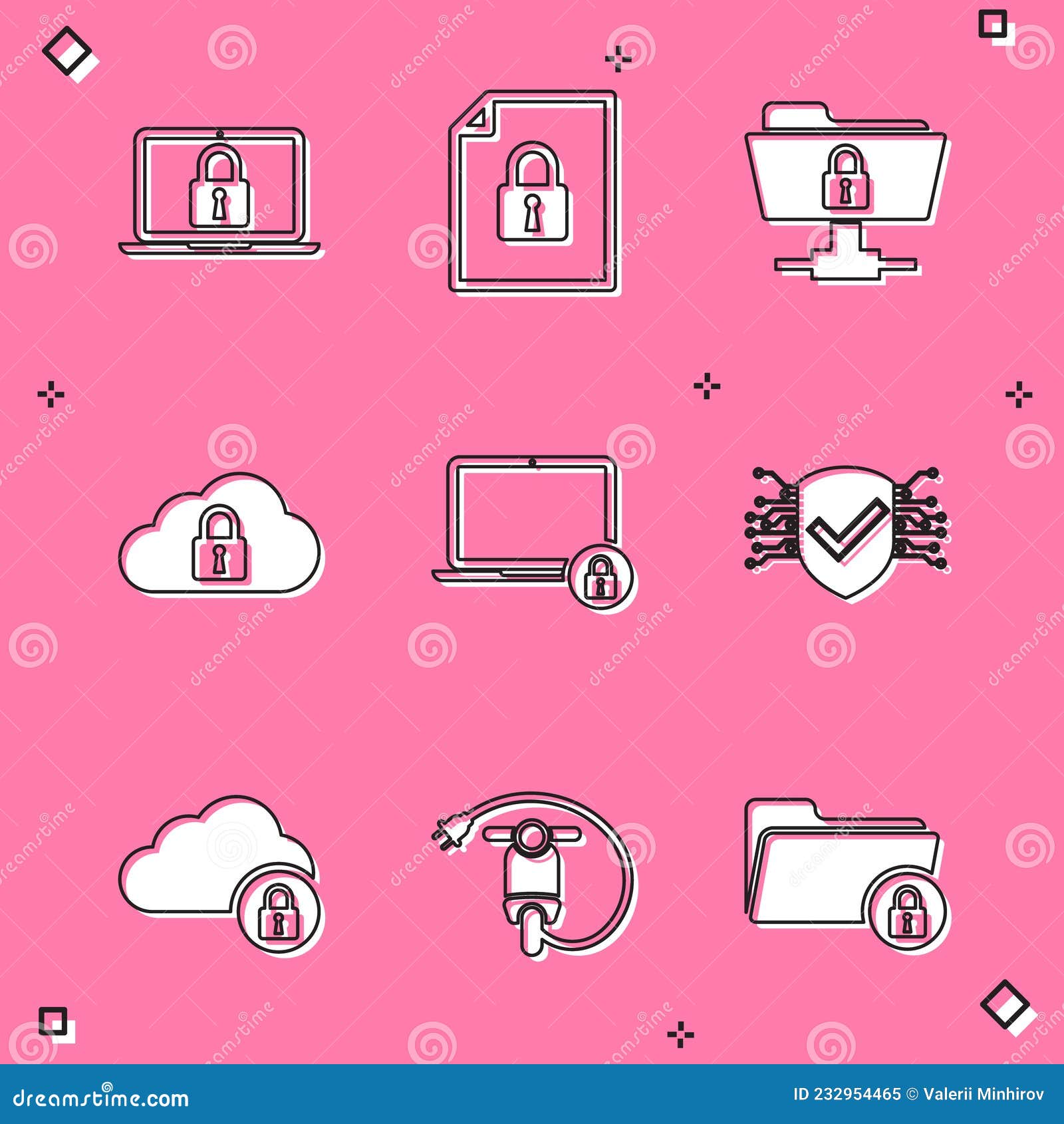 Set Laptop and Lock, Document, FTP Folder, Cloud Computing, and Cyber ... Set Laptop and Lock, Document, FTP Folder, Cloud Computing, and Cyber ...