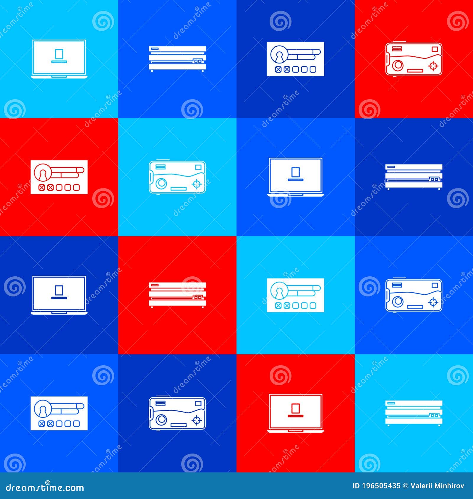 Set Laptop, Video Game Console, Create Account Screen and Mobile and ...