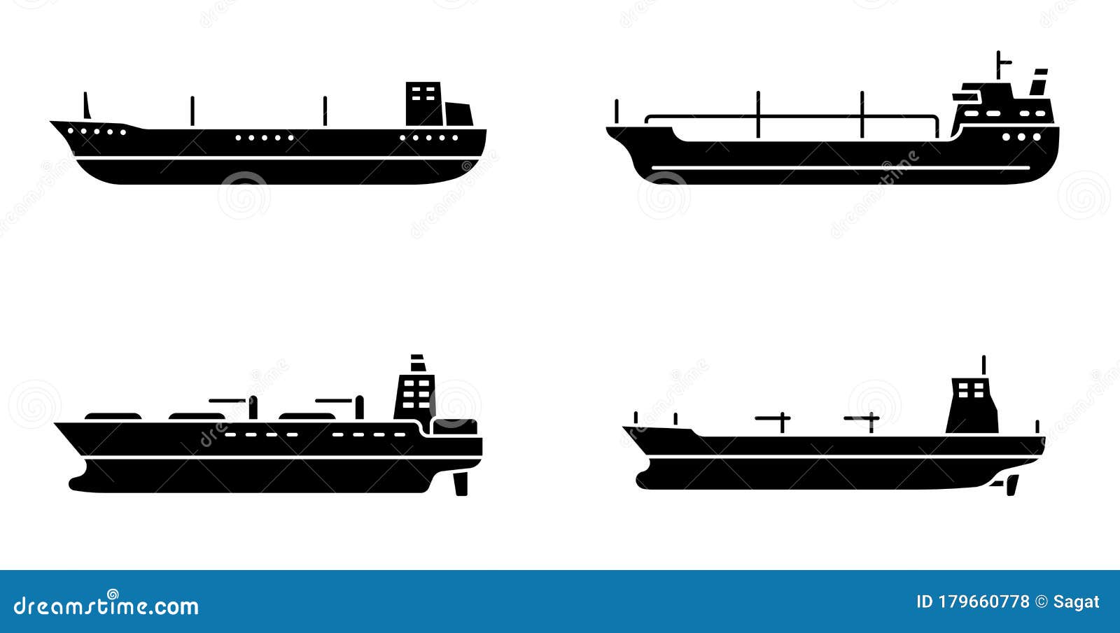 Large Gas Tanker Or LNG Carrier. Vector | CartoonDealer.com #230241740