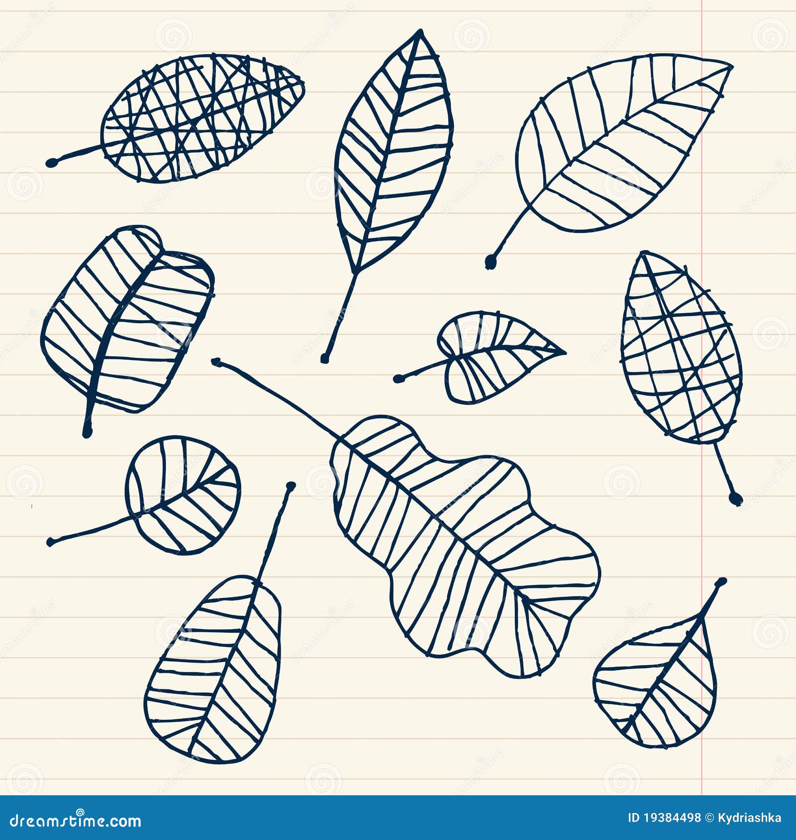 Set of Leaf Sketch for You Design Stock Vector - Illustration of autumn ...