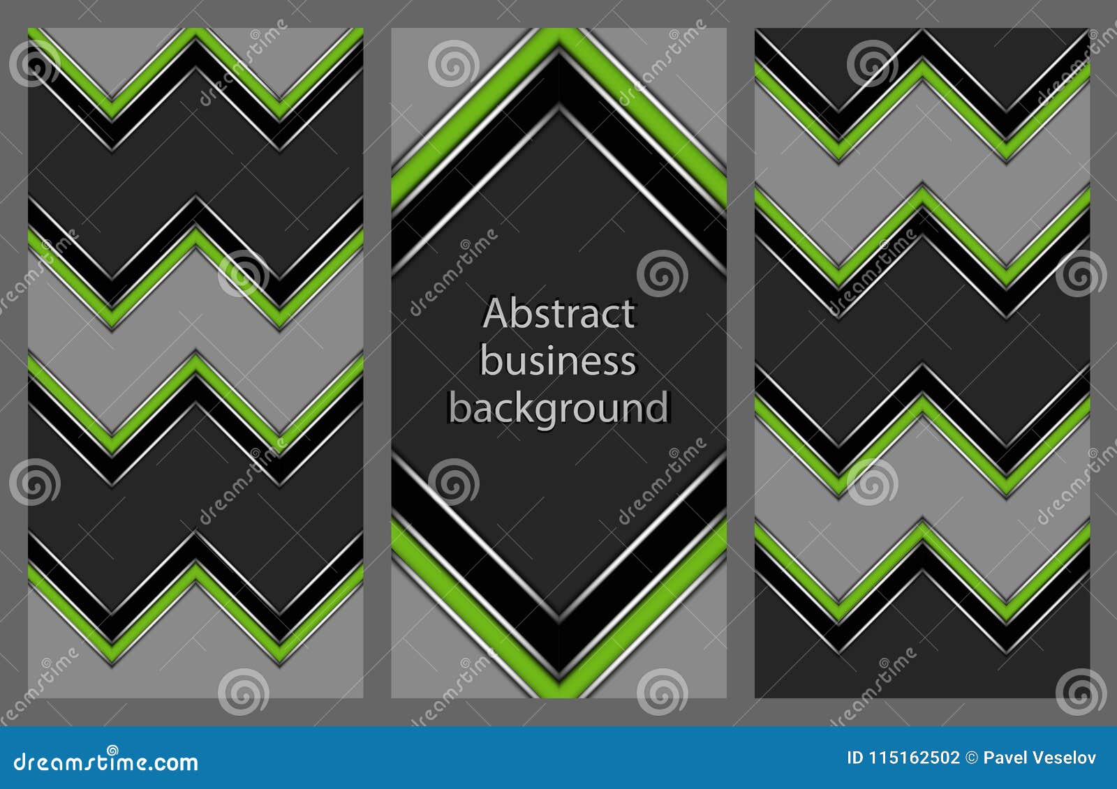 Set of Leaflets with an Abstract Pattern Stock Vector - Illustration of ...