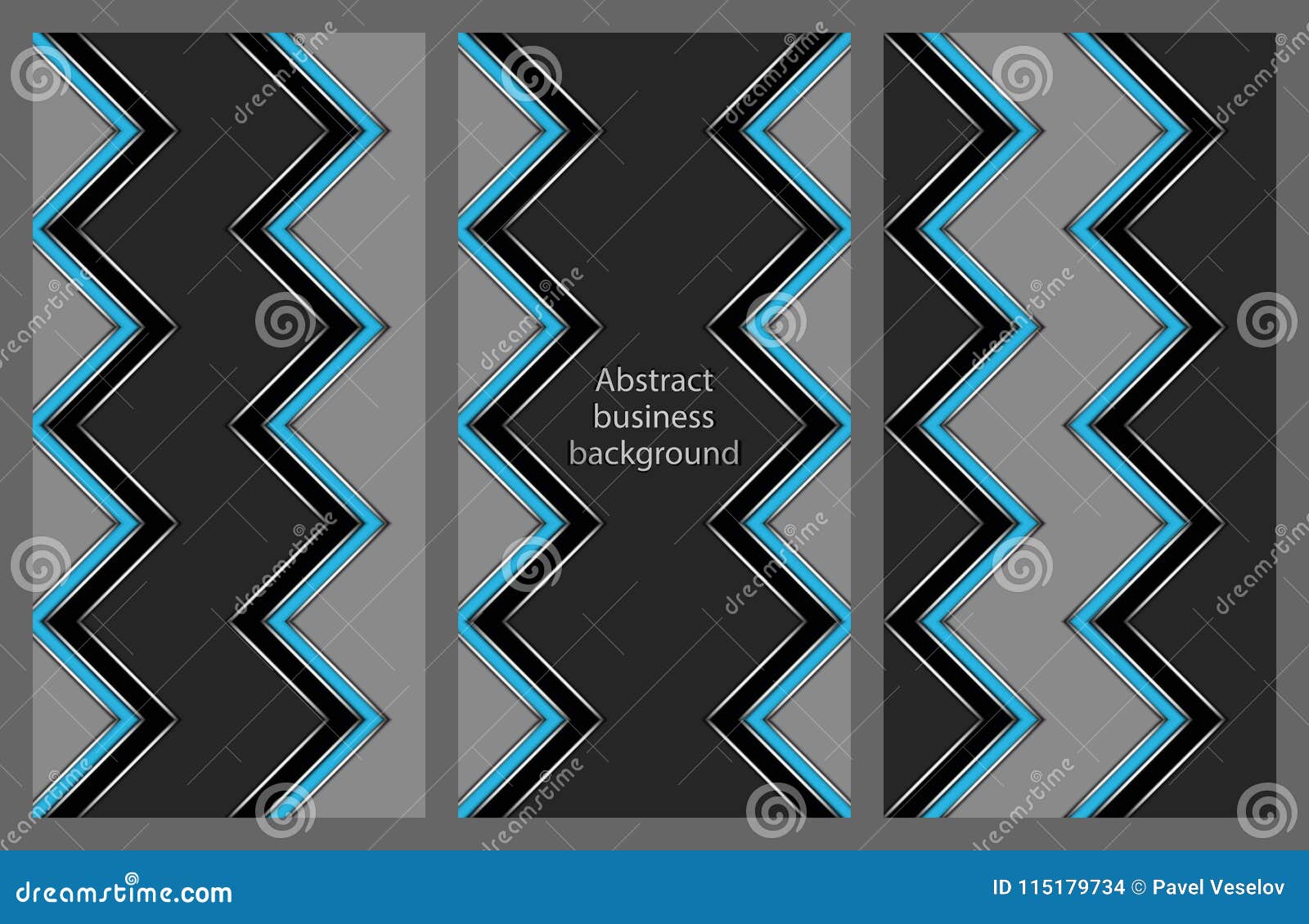 Set of Leaflets with an Abstract Pattern Stock Vector - Illustration of ...