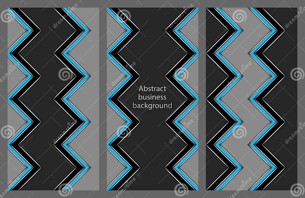 Set of Leaflets with an Abstract Pattern Stock Vector - Illustration of ...