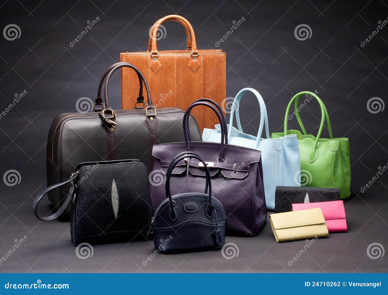 Set of leather handbags stock photo. Image of leather - 24710262