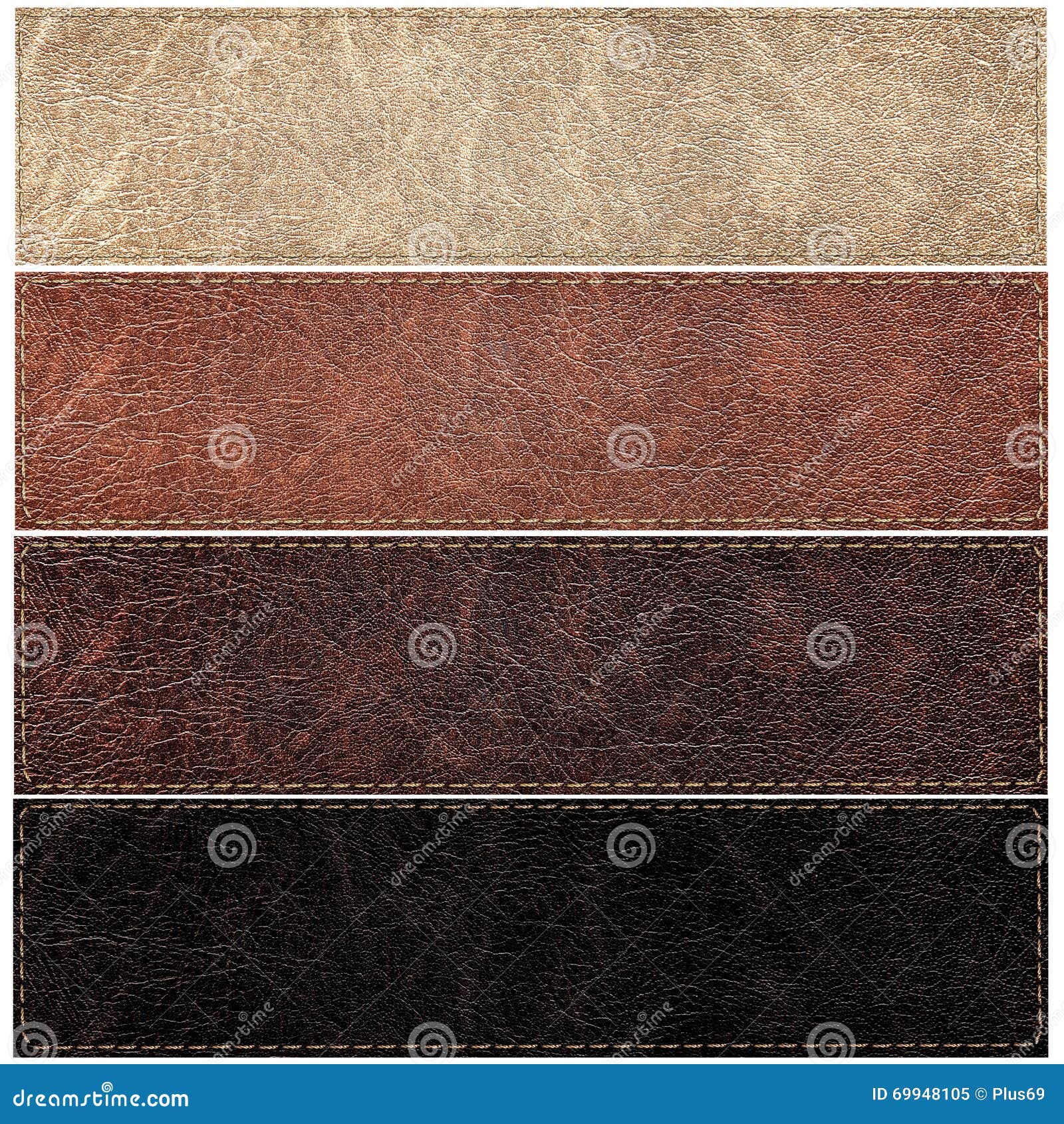 Set of Leather Labels of Different Colors Stock Image - Image of ...