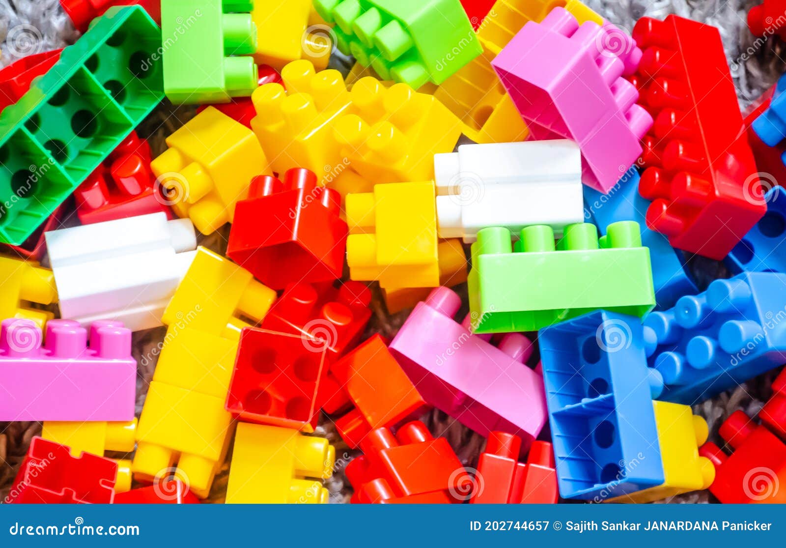 Set of Lego Blocks from a Child`s Play Area Stock Image - Image of ...