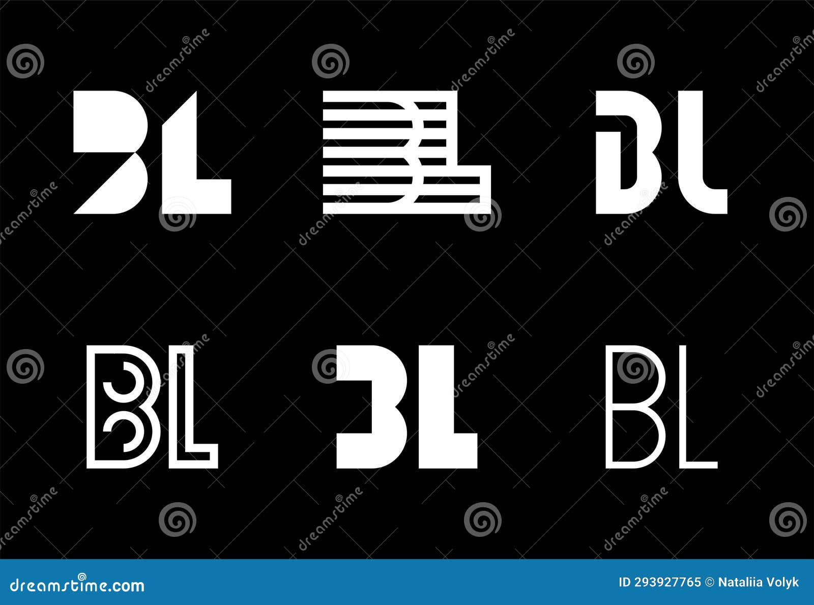 Set of letter BL logos stock vector. Illustration of logo - 293927765