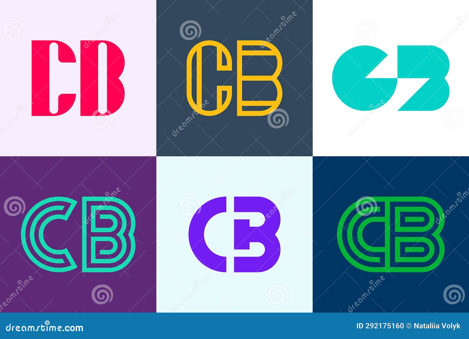 Set of letter CB logos stock vector. Illustration of corporate - 292175160