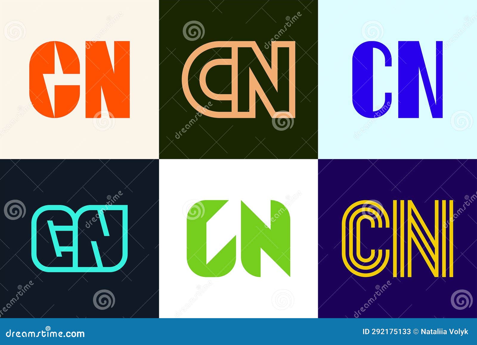 Set of letter CN logos stock vector. Illustration of arrow - 292175133