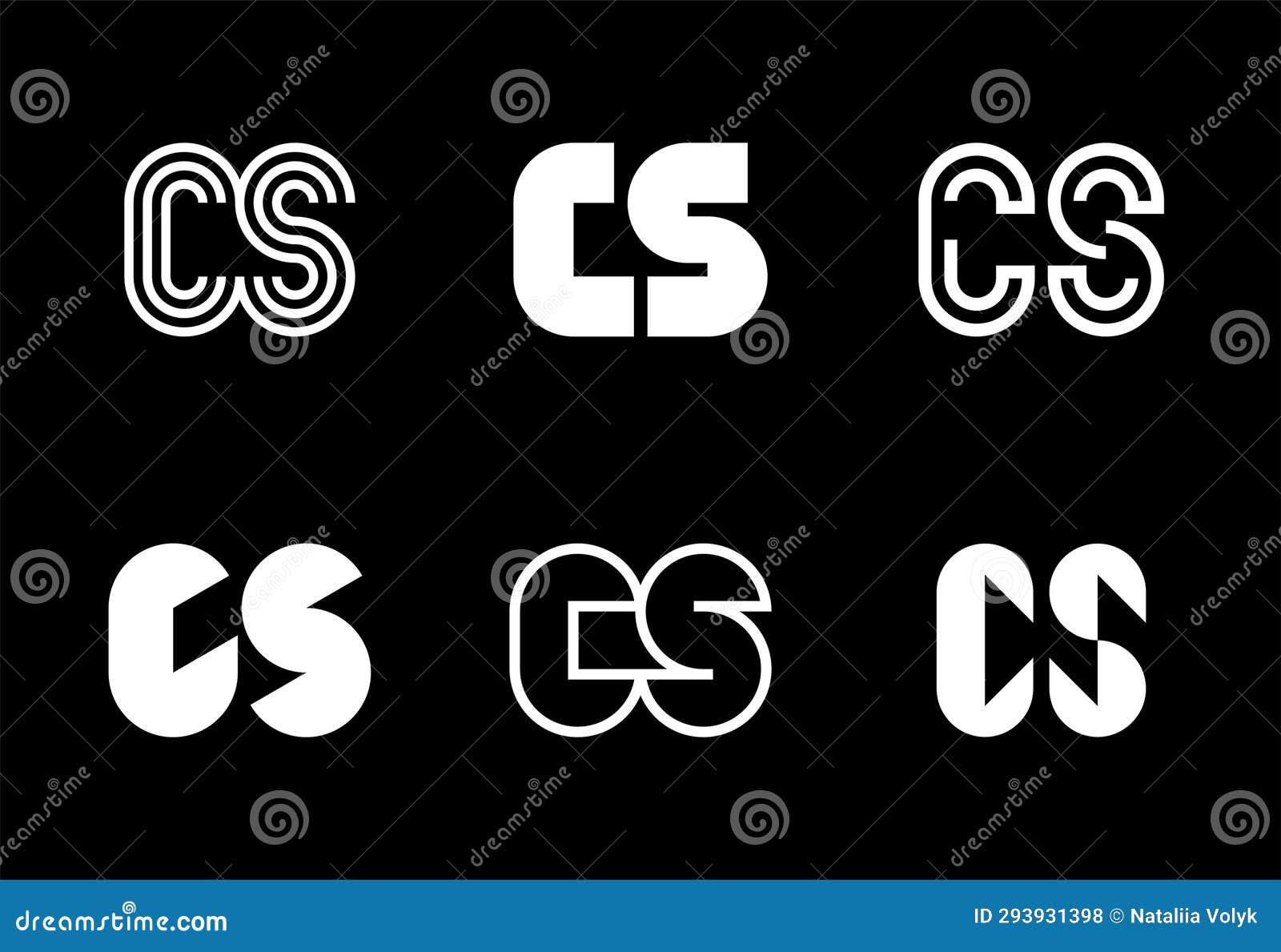 Set of letter CS logos stock vector. Illustration of logos - 293931398