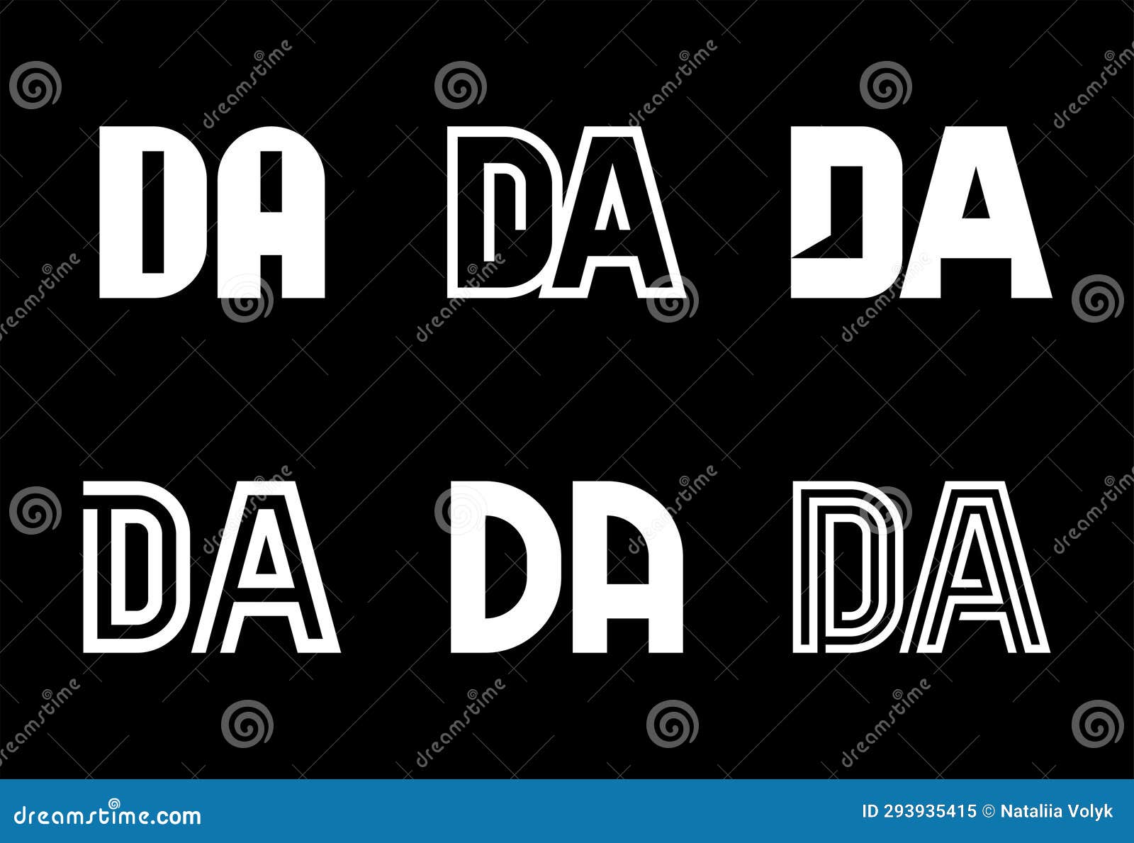 Set of letter DA logos stock vector. Illustration of logo - 293935415