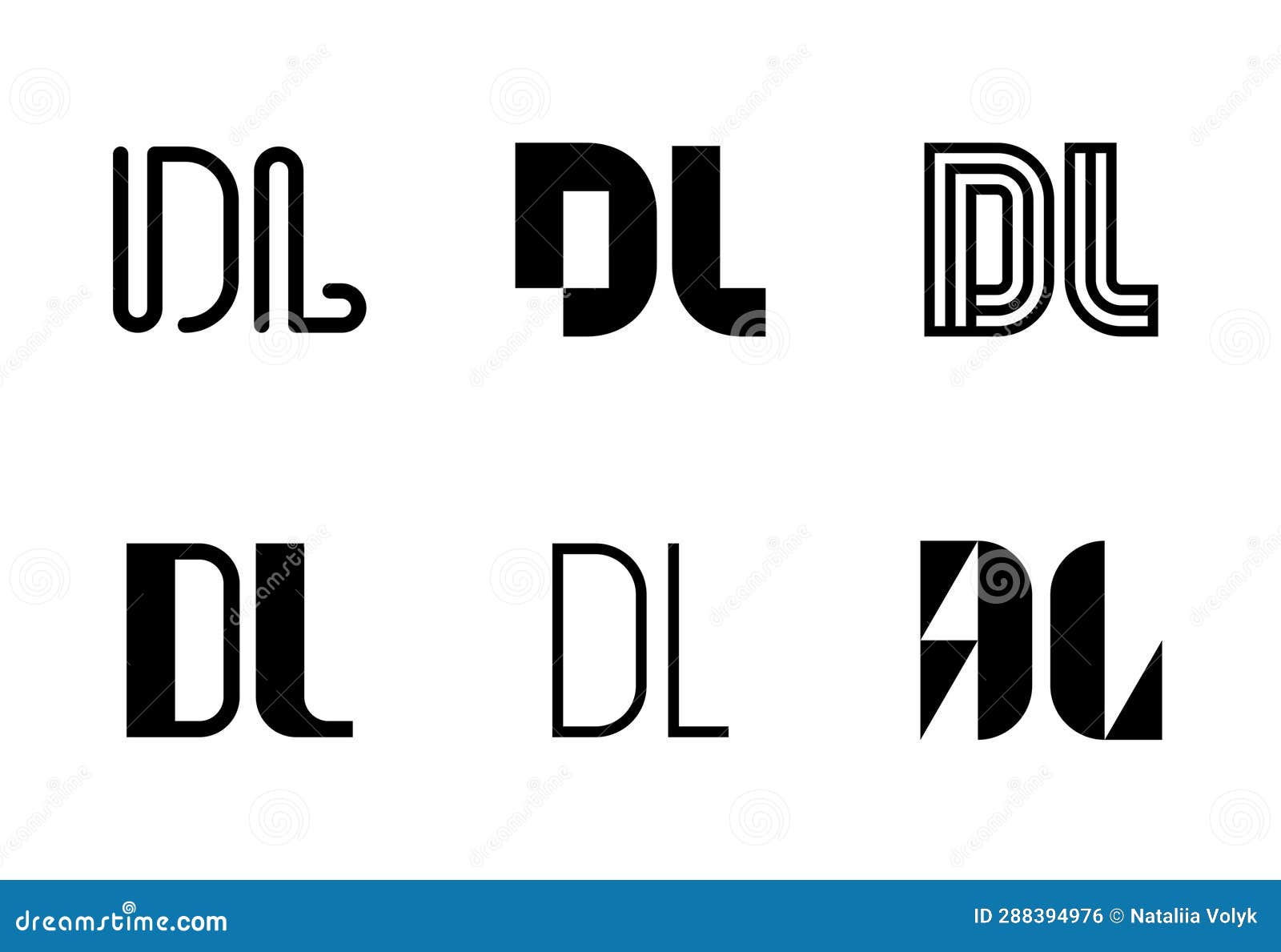 Set of letter DK logos stock vector. Illustration of idea - 288394976