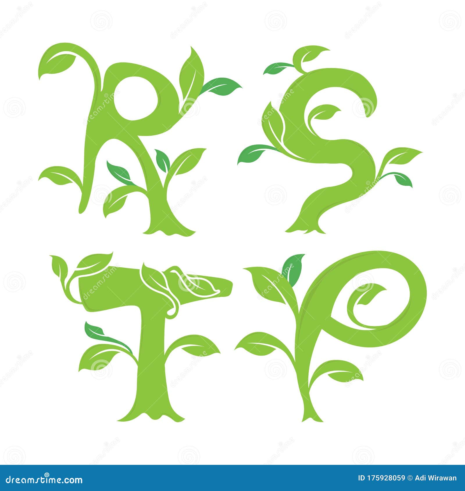 Set of letter ecology logo stock vector. Illustration of bold - 175928059