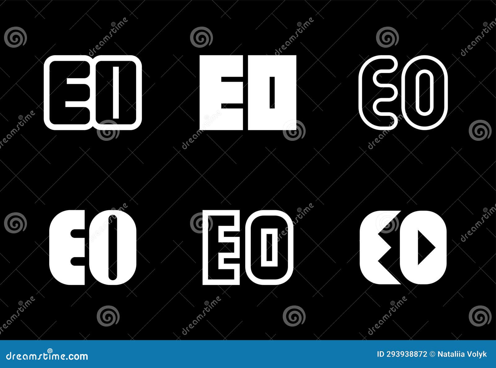 Set of letter EO logos stock vector. Illustration of collection - 293938872