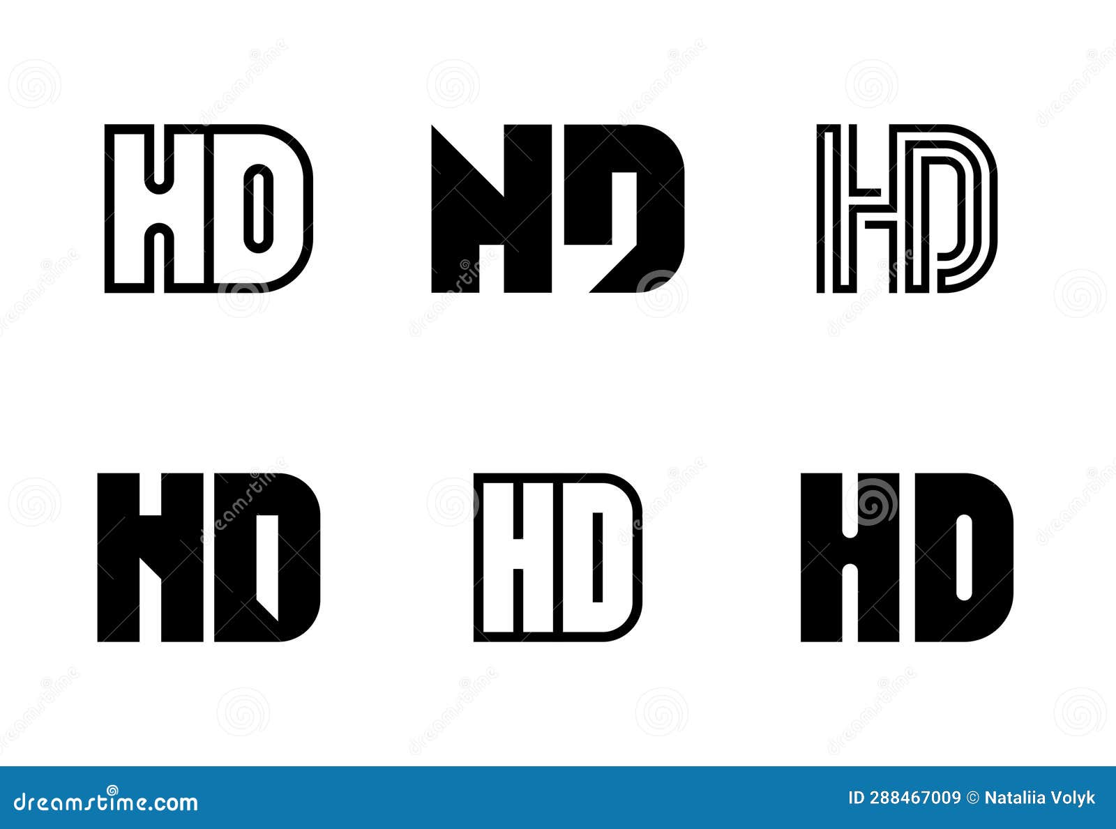 Set of letter HD logos stock illustration. Illustration of logotype ...