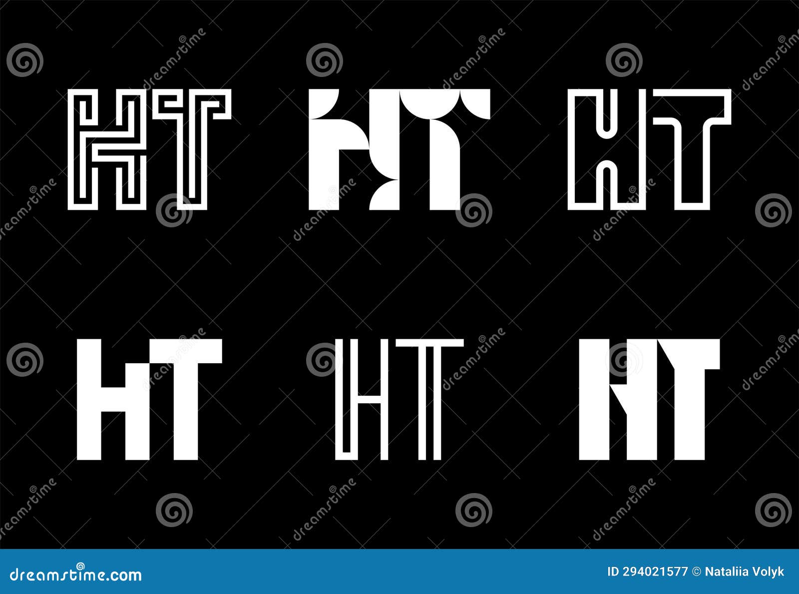 Set of letter HT logos stock vector. Illustration of logotype - 294021577