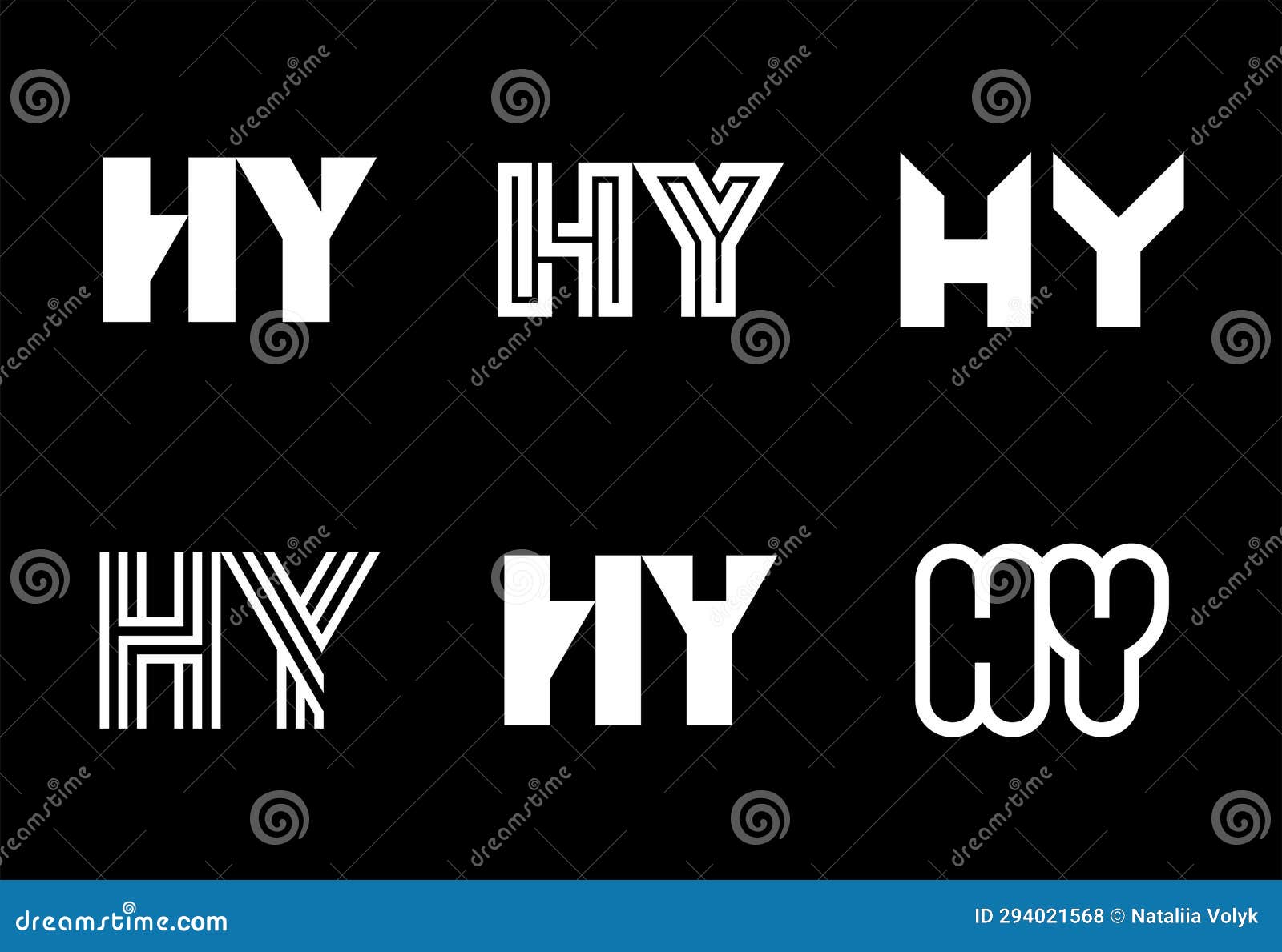 Set of letter HY logos stock vector. Illustration of idea - 294021568
