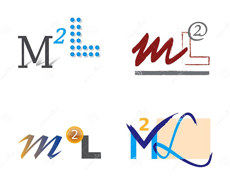 Set of Letter Icons M and L Stock Vector - Illustration of finance ...