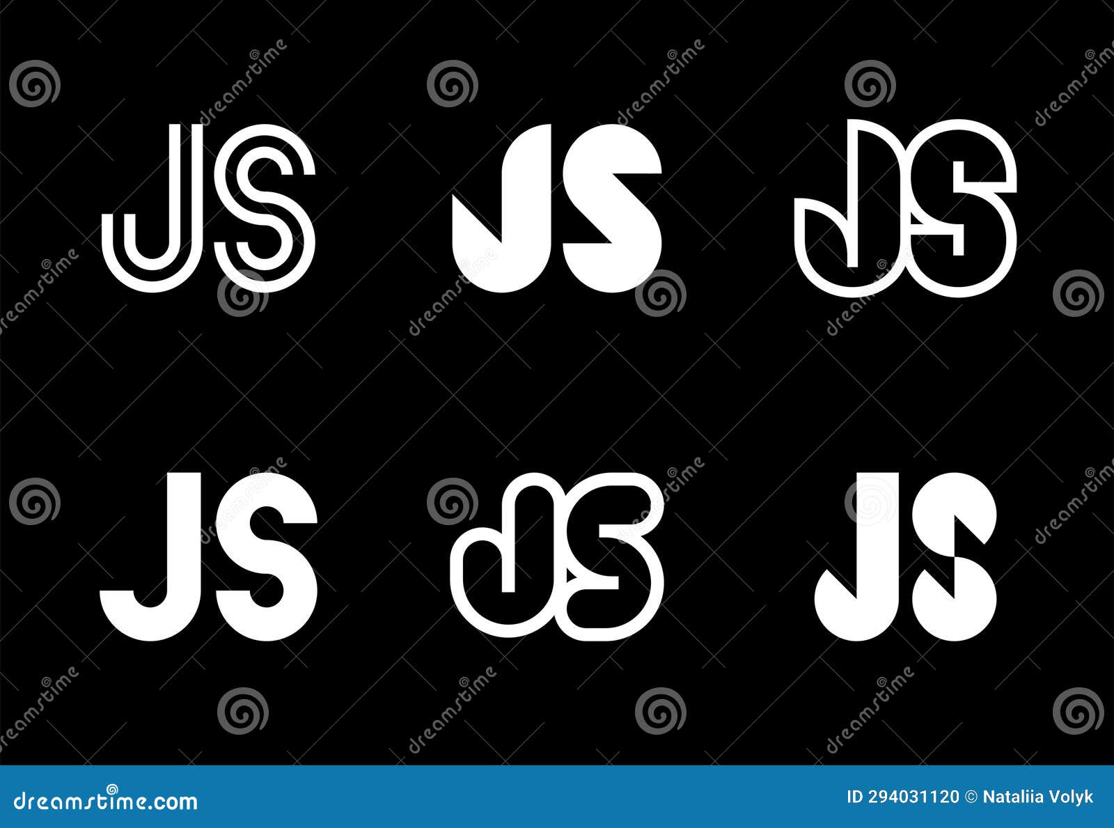 Set of letter JS logos stock vector. Illustration of logo - 294031120