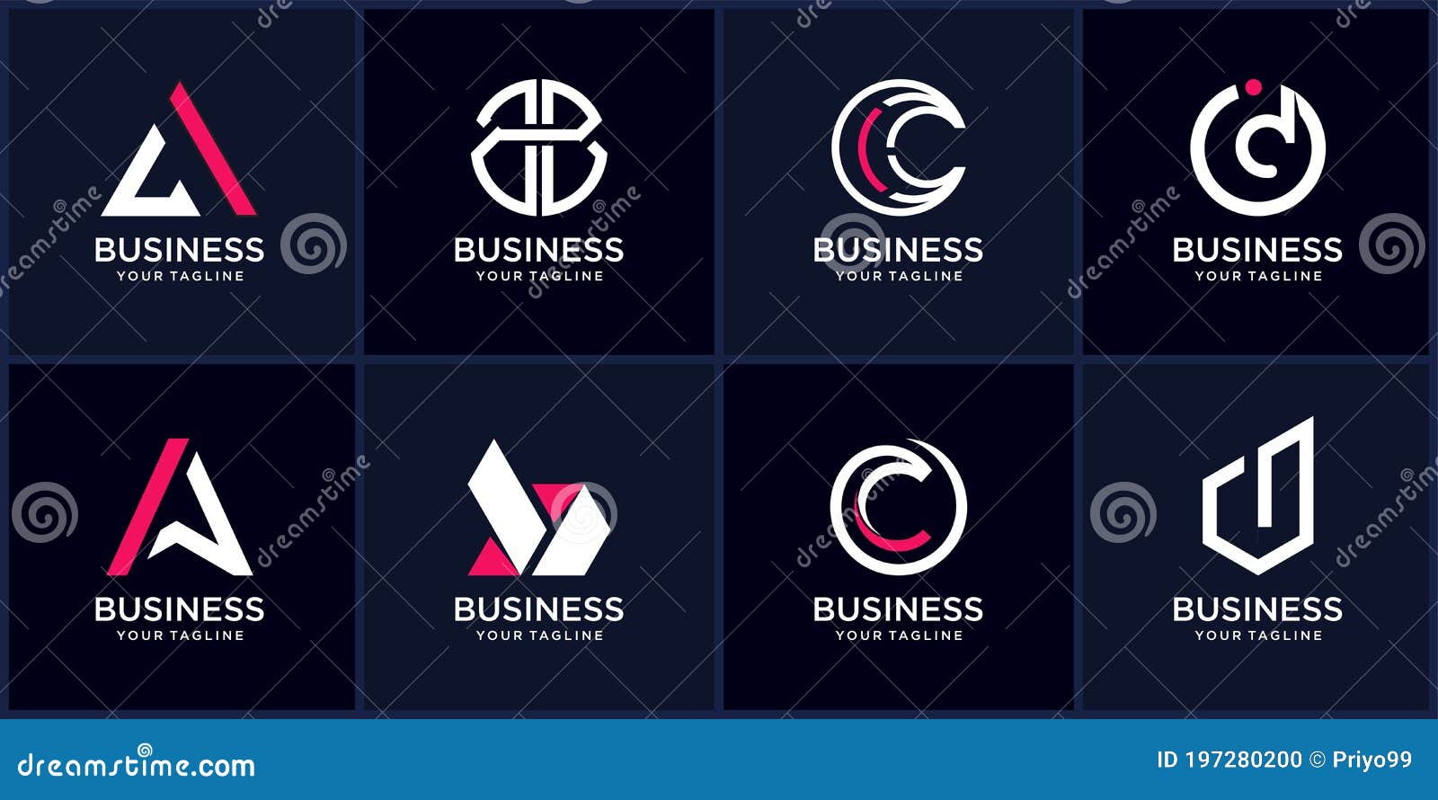 Set of Letter Logo Collection with Outline and Modern Concept Premium ...