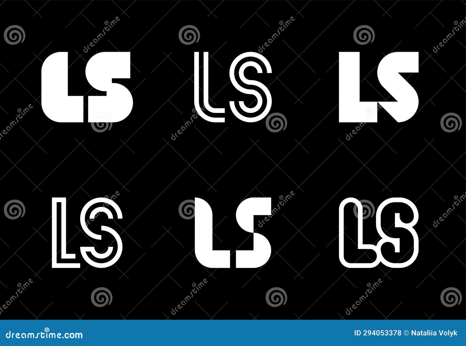 Set of letter LS logos stock vector. Illustration of identity - 294053378