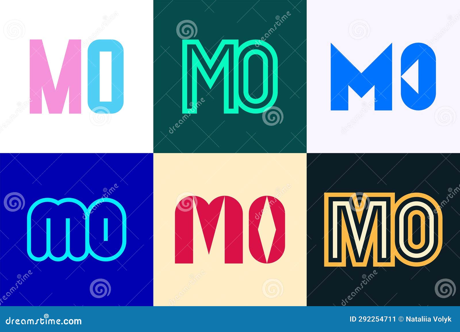 Set of letter MO logos stock illustration. Illustration of corporate ...