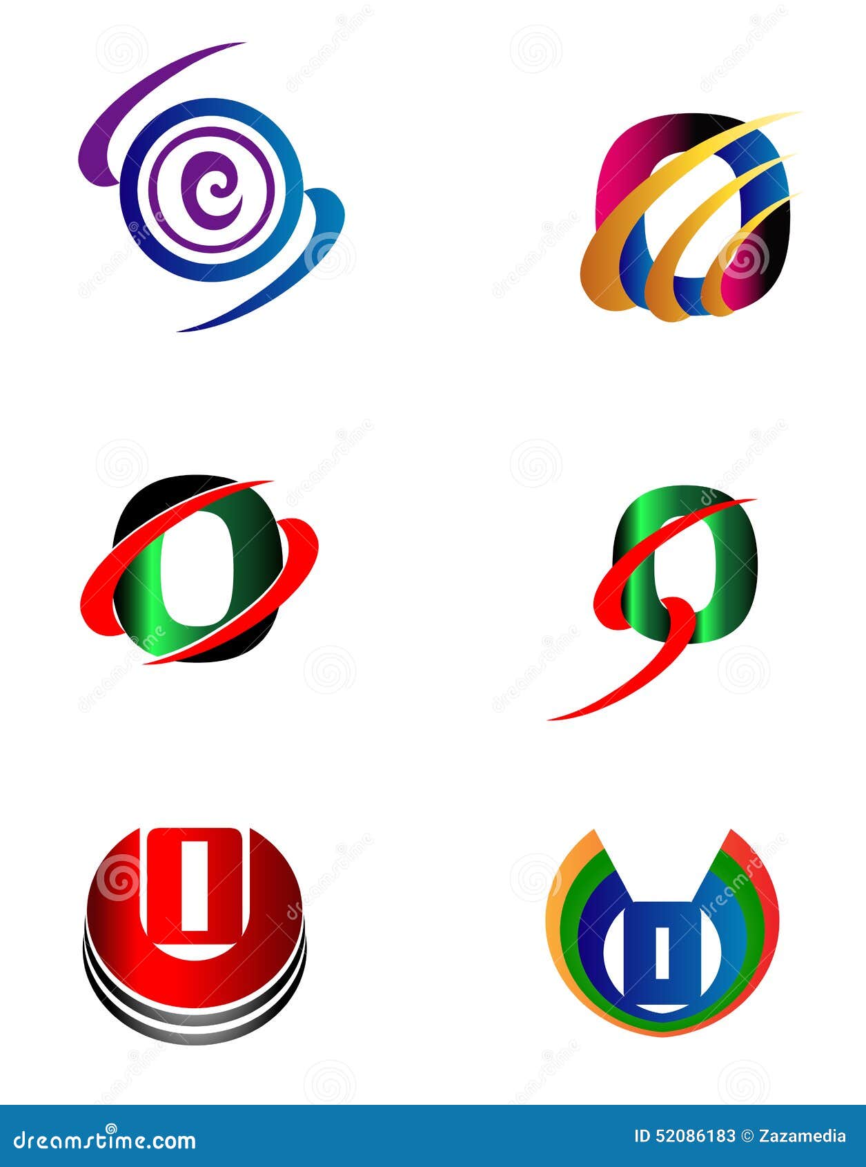 Set of Letter O logo stock vector. Illustration of vector - 52086183