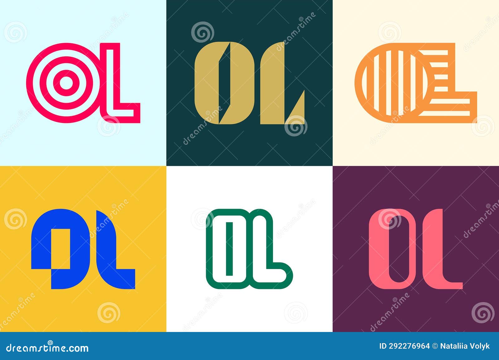 Set of letter OL logos stock illustration. Illustration of line - 292276964
