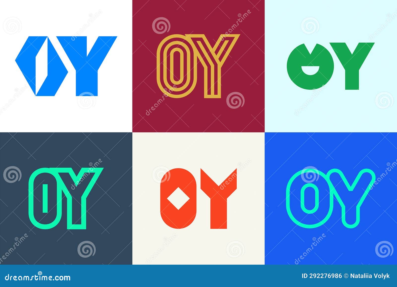 Set of letter OY logos stock illustration. Illustration of logotype ...