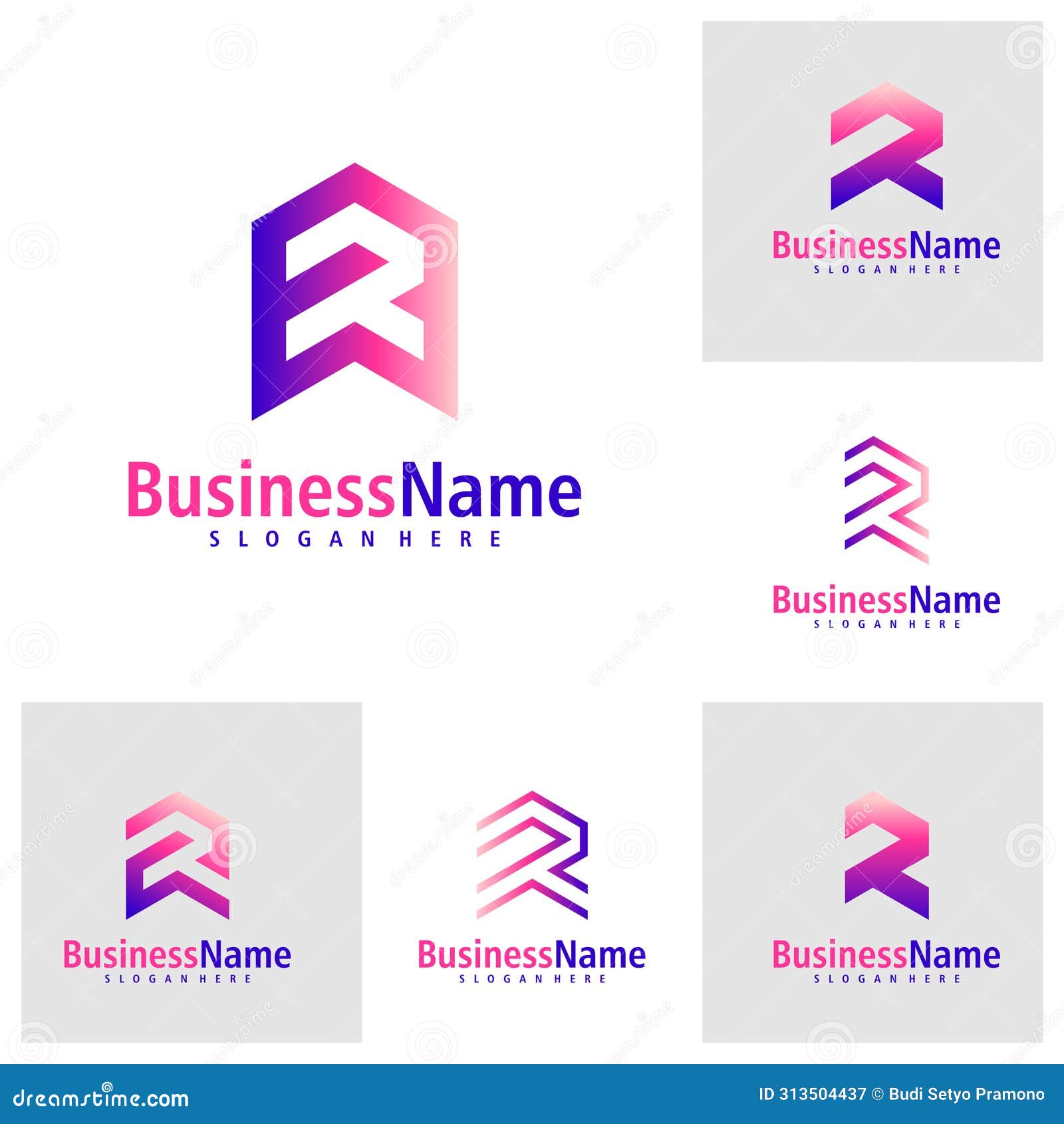 Set of Letter R Logo Design Vector. Creative Initial R Logo Concepts ...