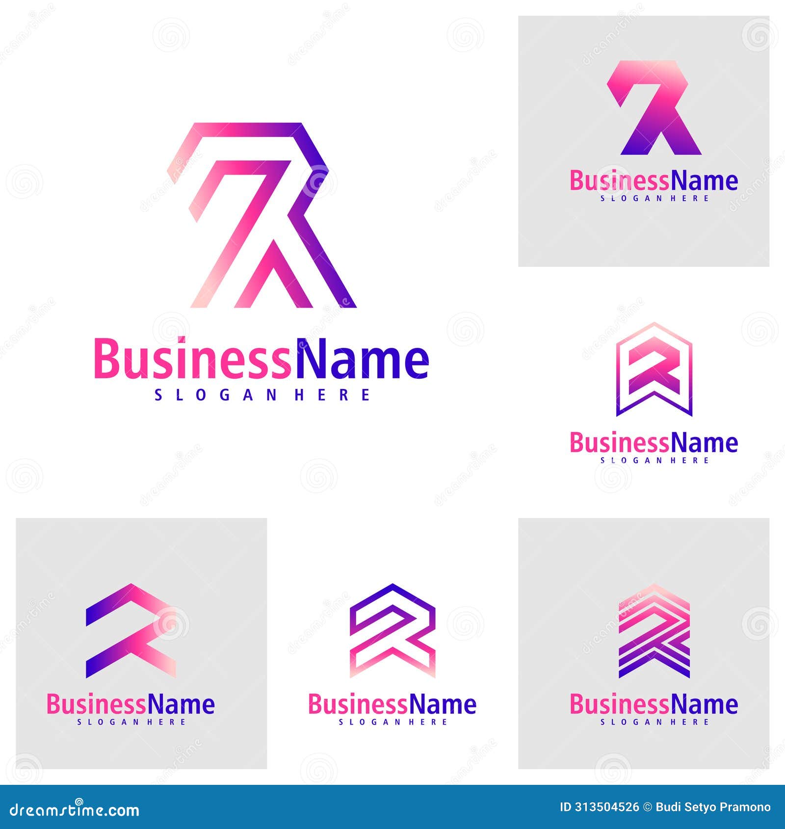 Set of Letter R Logo Design Vector. Creative Initial R Logo Concepts ...