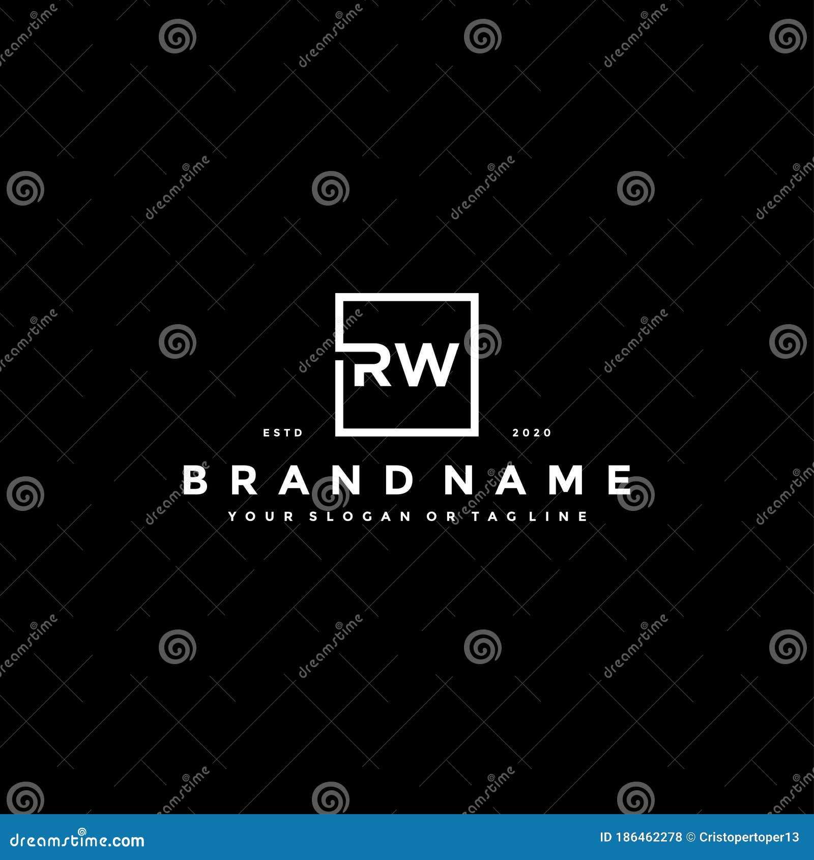 Set Letter RW Logo Design Vector Stock Vector - Illustration of idea ...