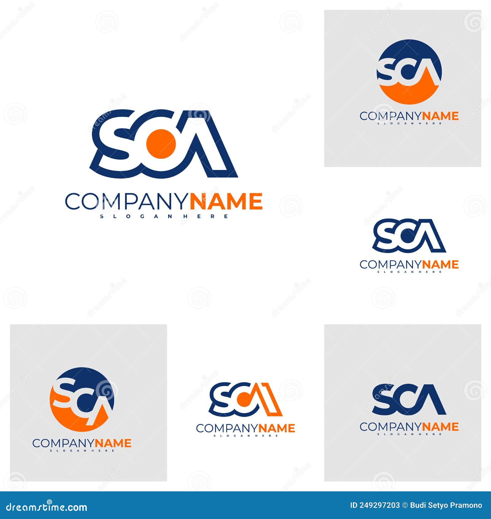 Set of Letter S C a Logo Design Vector Template, Initial SCA Logo ...
