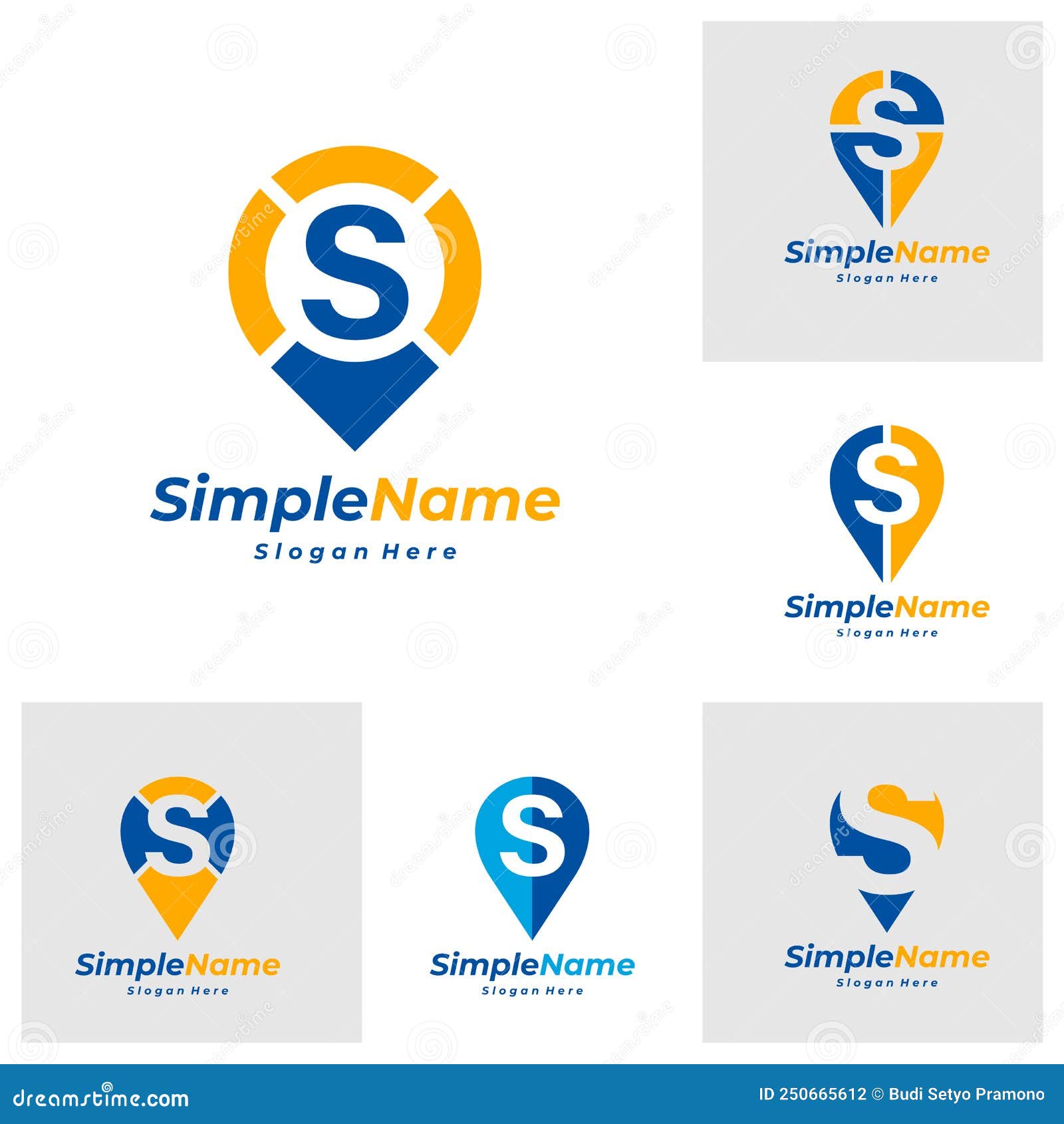 Set of Letter S Point Logo Design Template. Point Logo Concept Vector ...