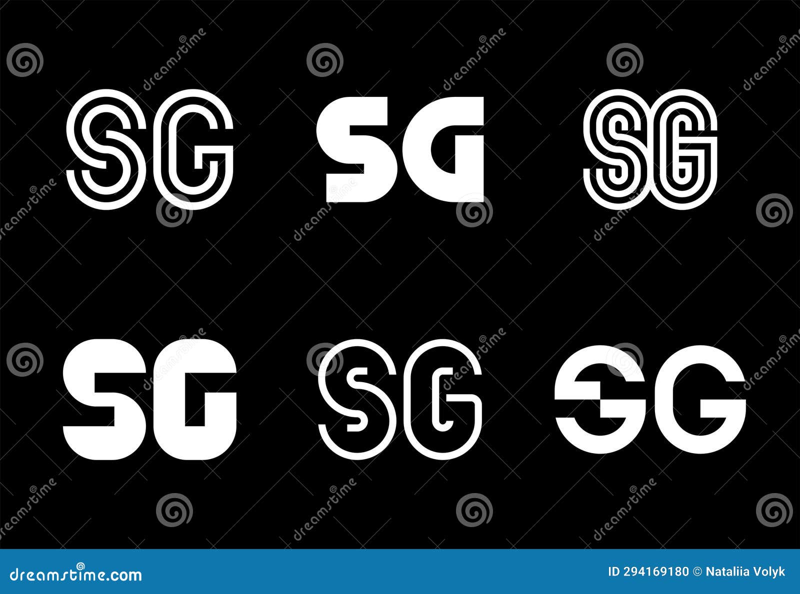 Set of letter SG logos stock vector. Illustration of company - 294169180