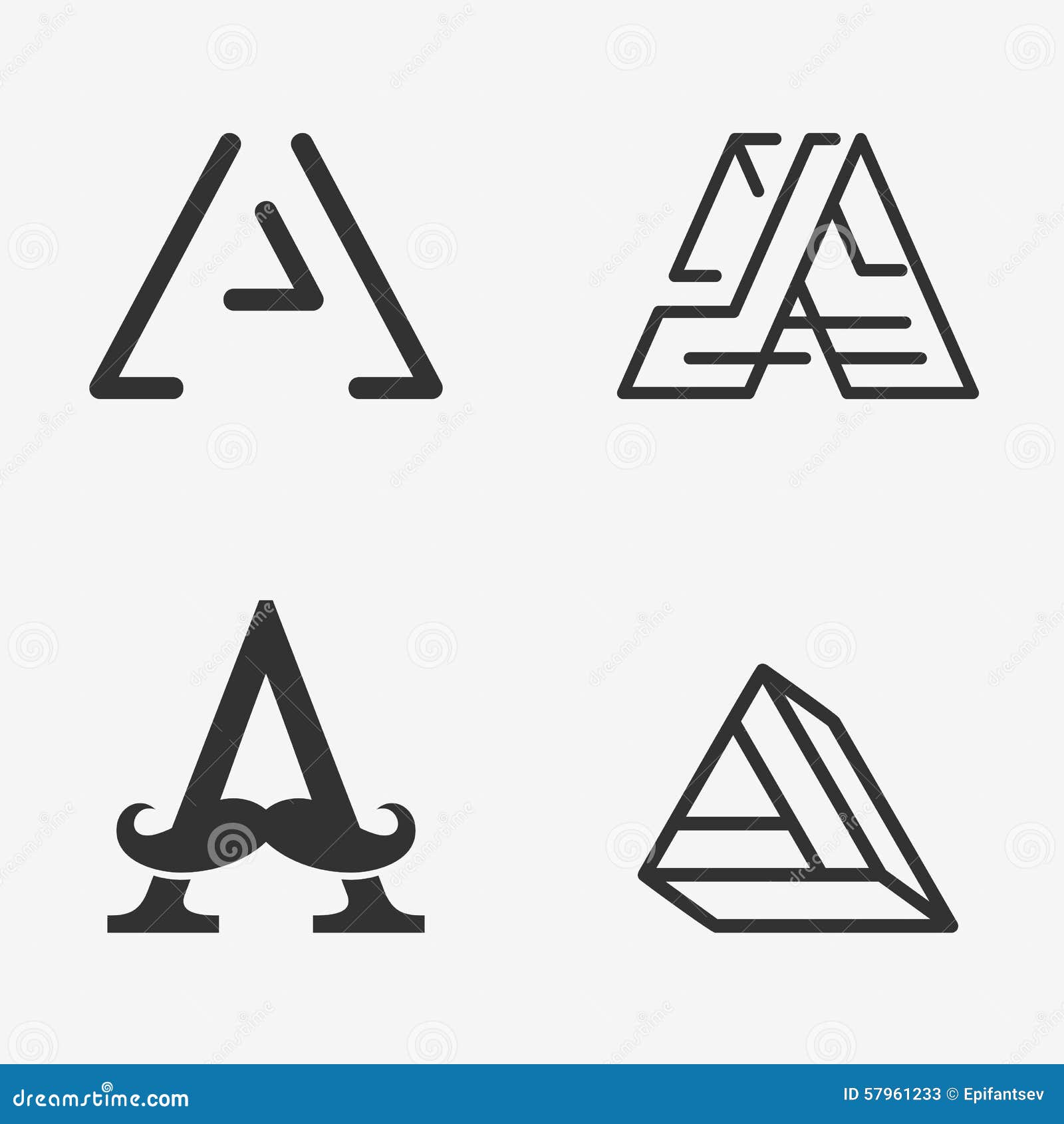 The Set of Letter a Sign, Logo, Icon Design Template Elements. Stock ...