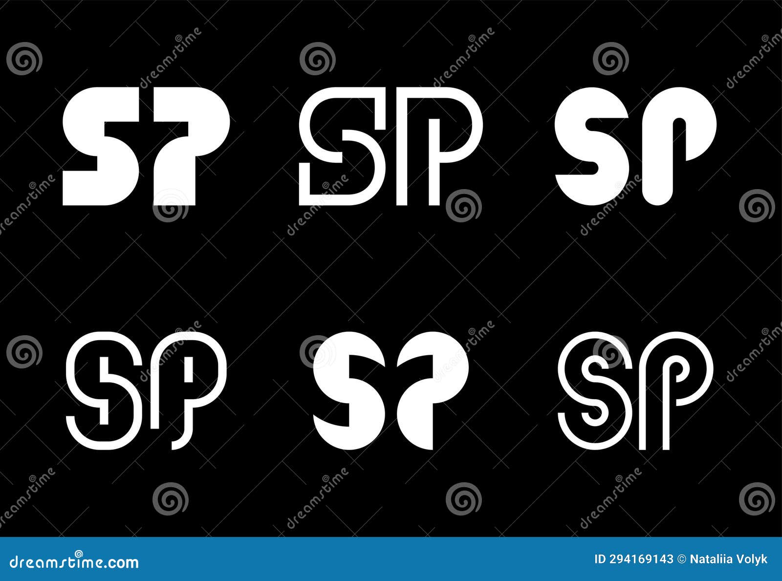 Set of letter SP logos stock vector. Illustration of button - 294169143