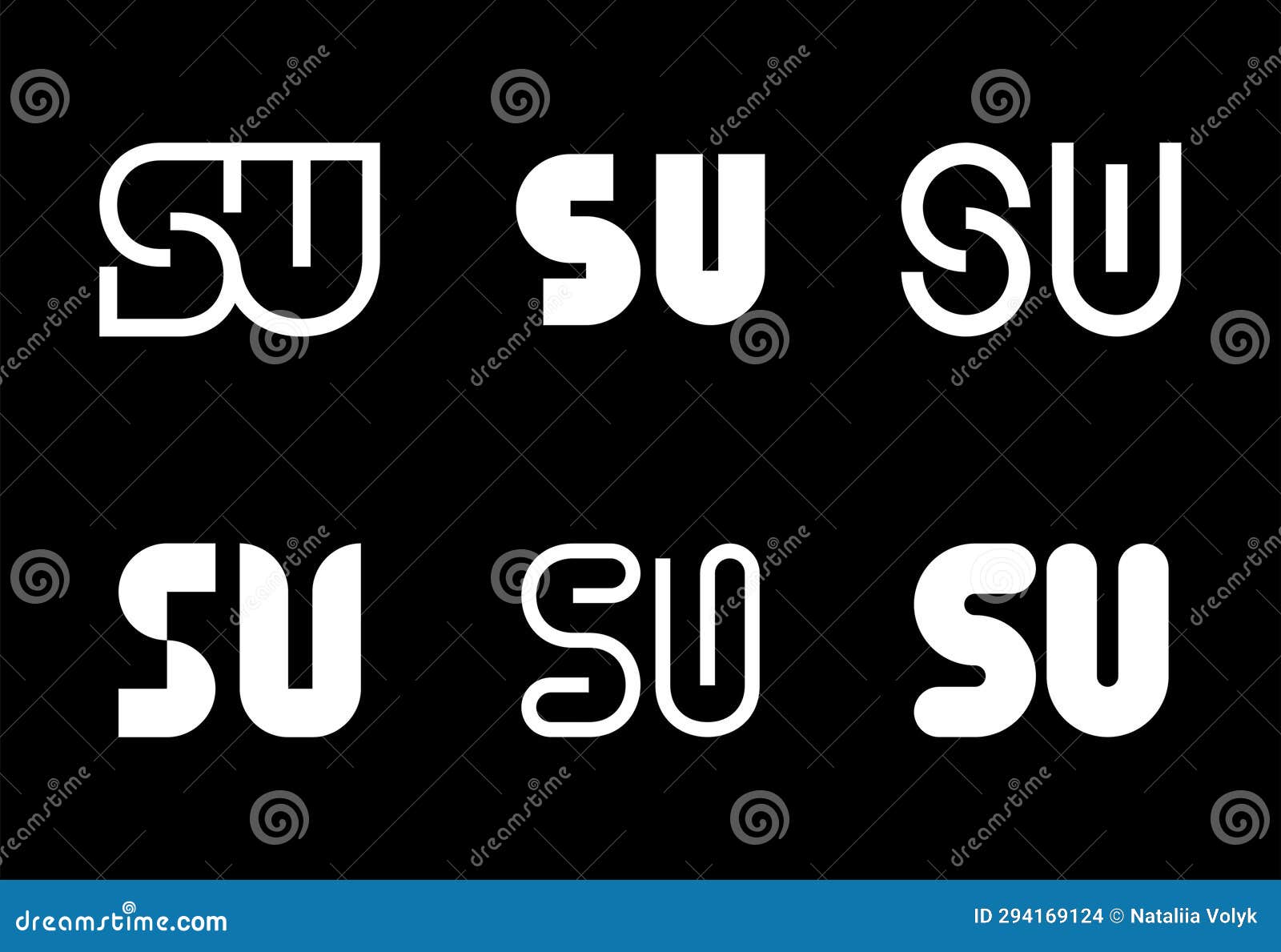 Set of letter SU logos stock vector. Illustration of company - 294169124